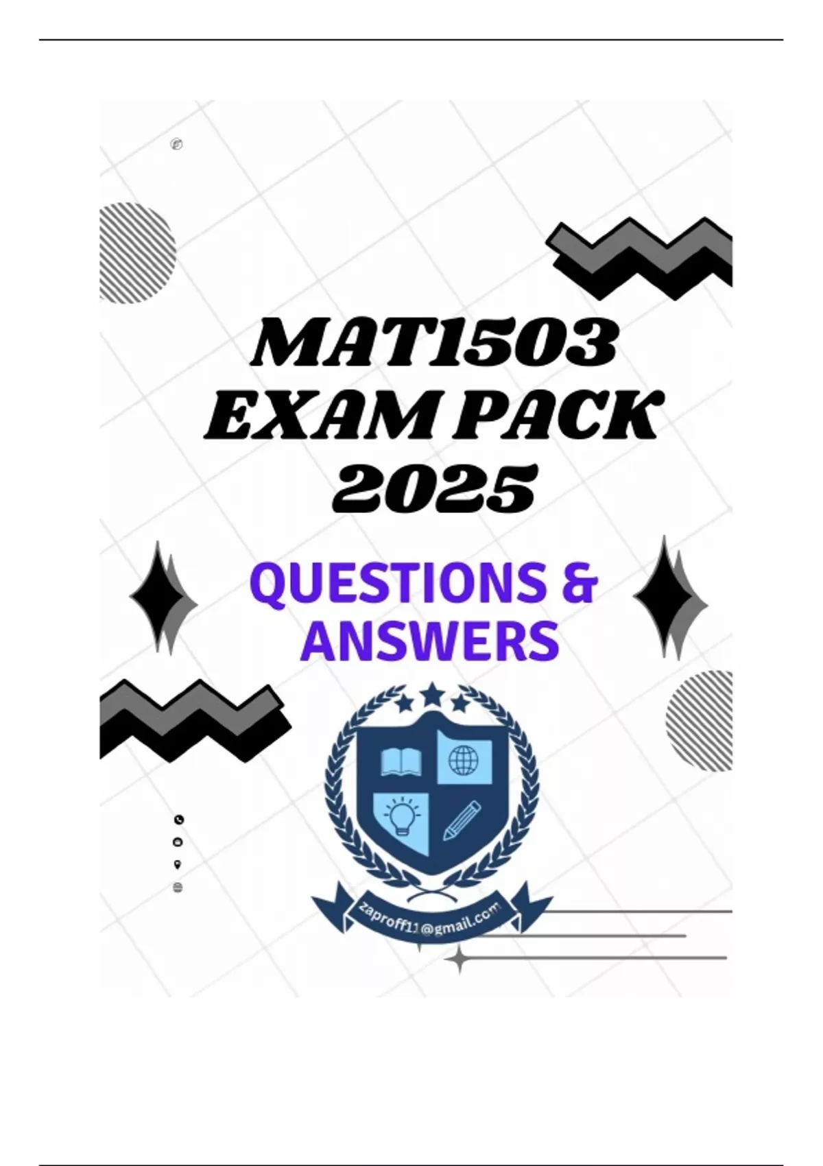 MAT1503 EXAM PACK 2025 (QUESTIONS WITH ANSWERS) - Linear Algebra I ...