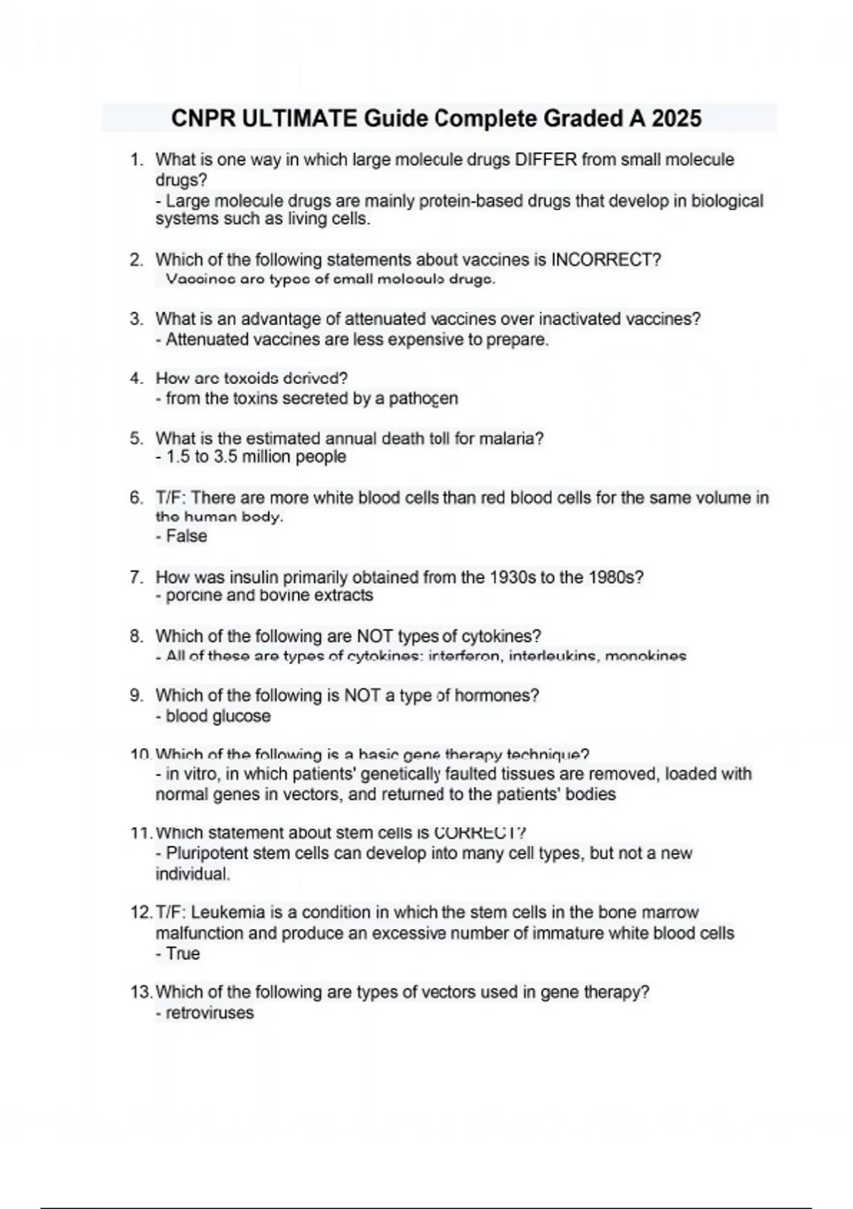 CNPR ULTIMATE Guide Complete Graded A 2025 - CNPR - Stuvia US