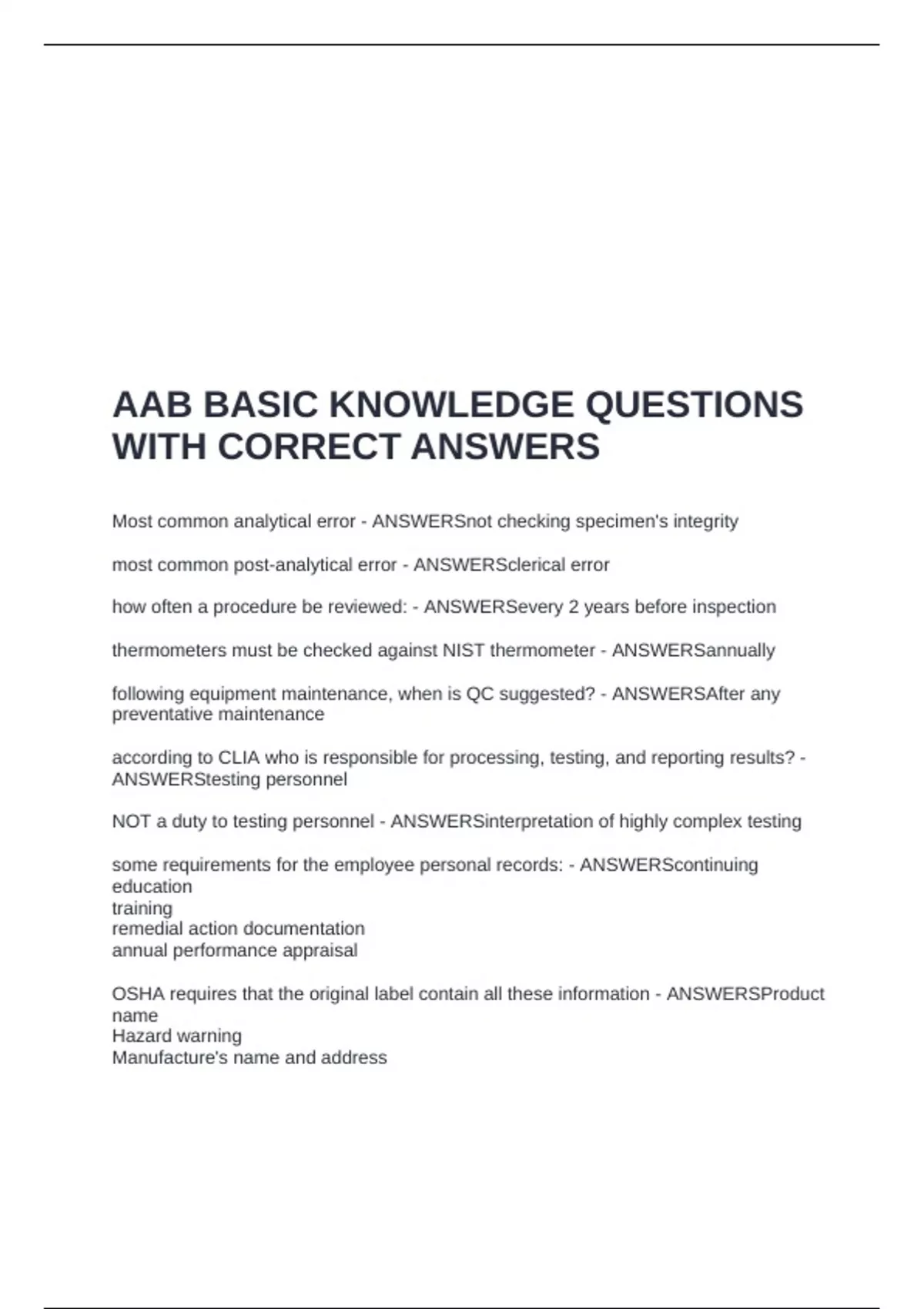 AAB BASIC KNOWLEDGE QUESTIONS WITH CORRECT ANSWERS - AAB BASIC ...