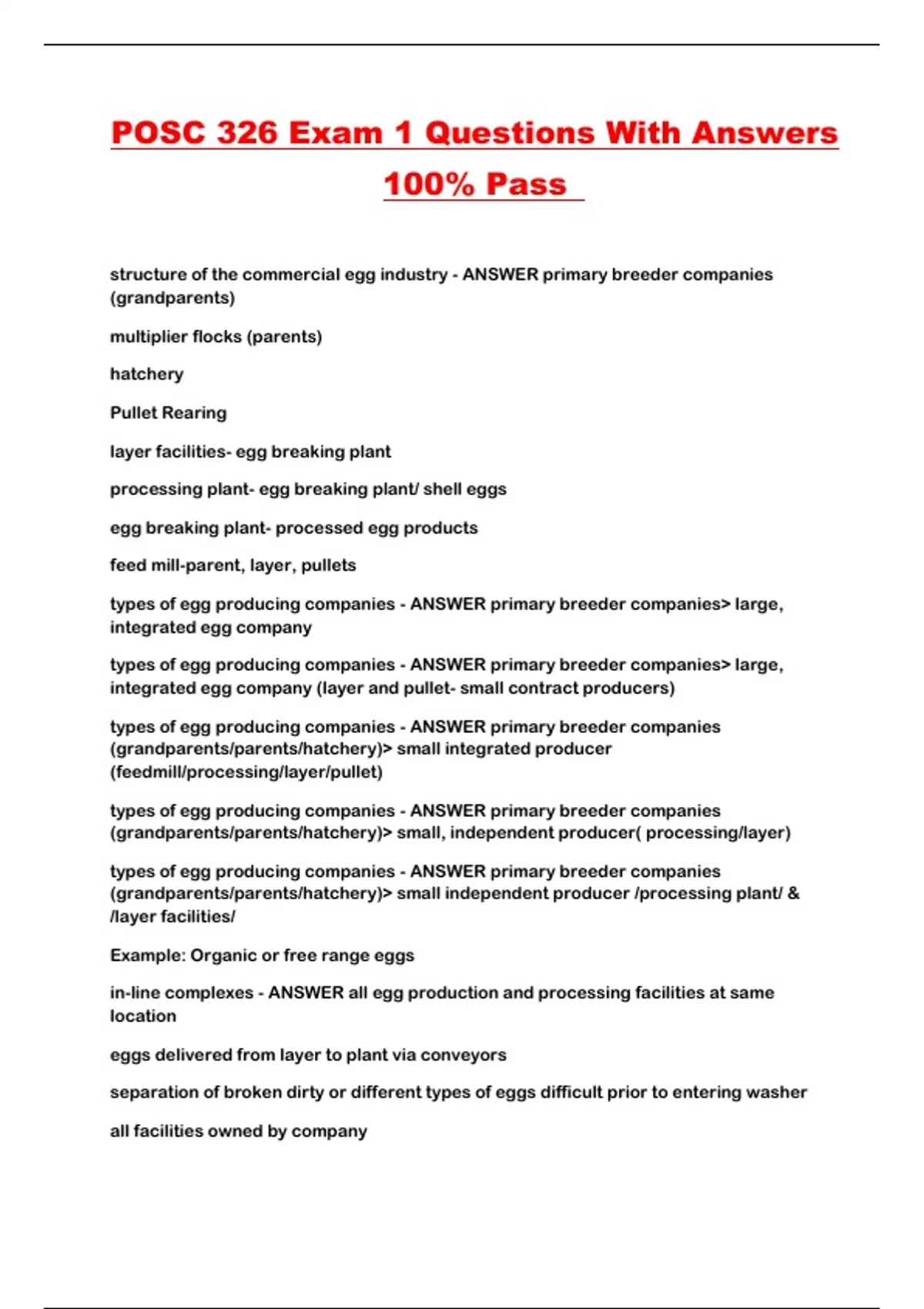 POSC 326 Exam 1 Questions With Answers 100% Pass - POSC 326 - Stuvia US