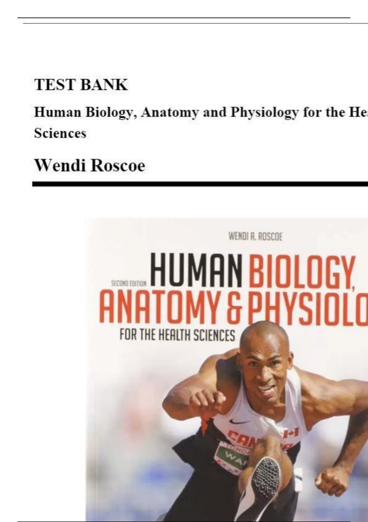 test bank human biology anatomy and physiology for the health sciences ...
