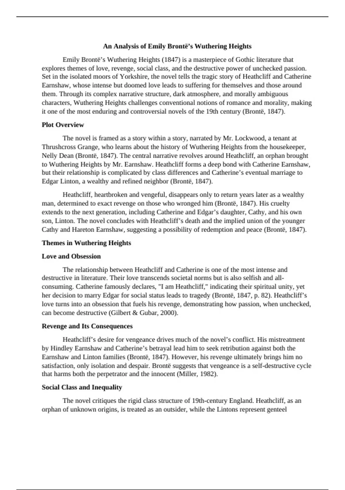 Book Review: Wuthering Heights by Emily Bronte - English - Stuvia US