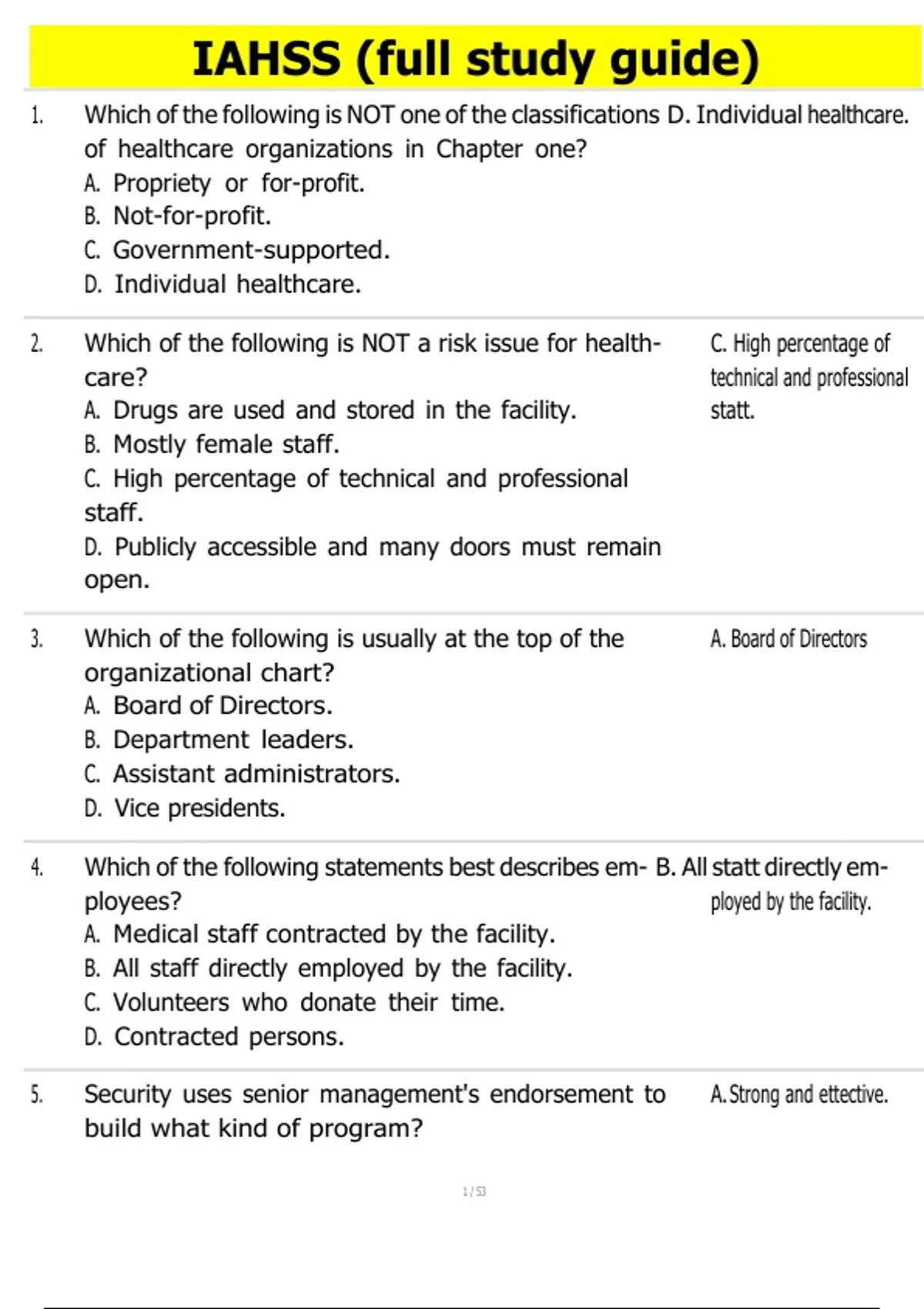 IAHSS FULL STUDY GUIDE EXAM QUESTIONS AND ANSWERS 2025/2026 - Iahss ...