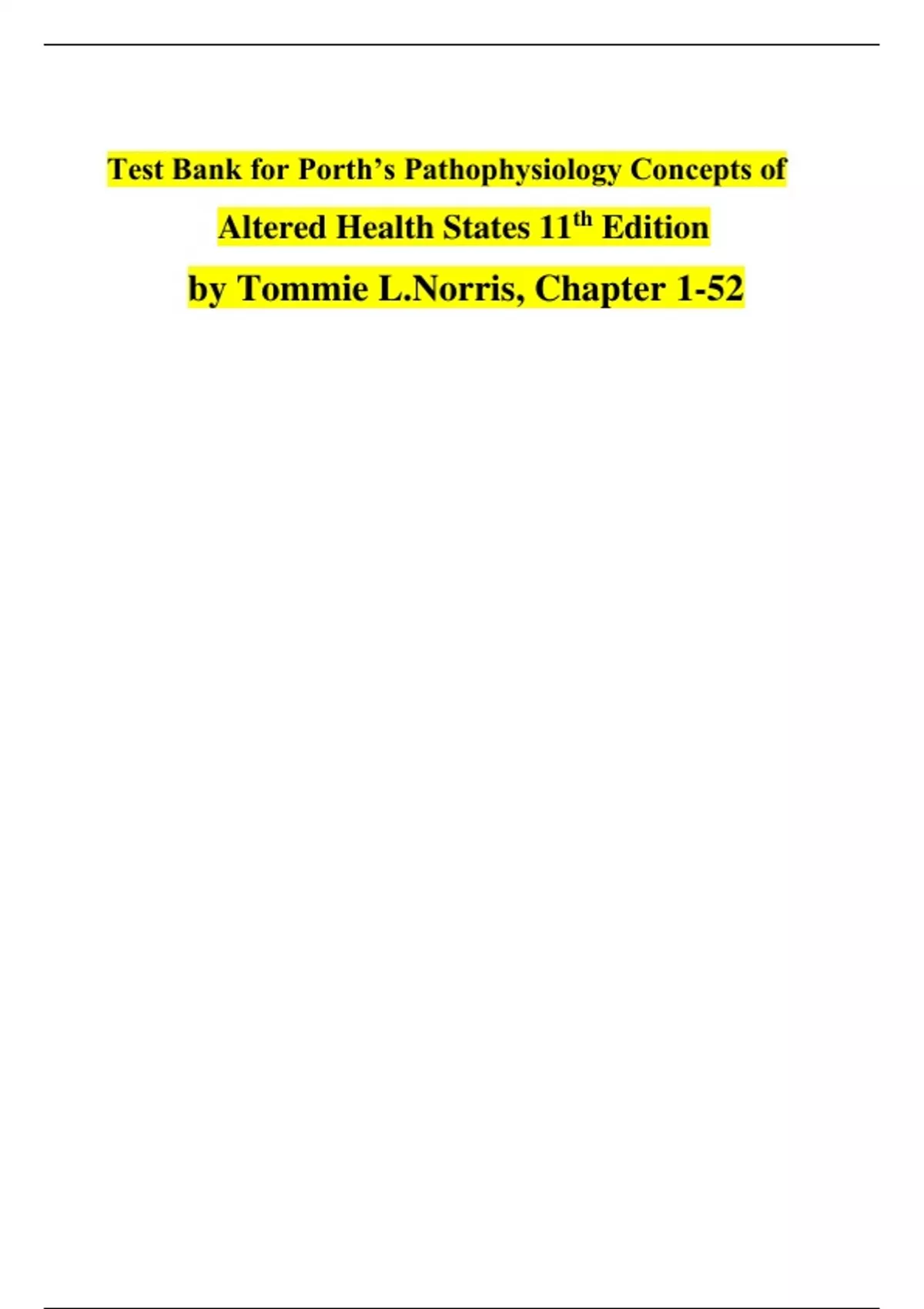 Porth's Pathophysiology: Concepts of Altered Health States — Complete ...
