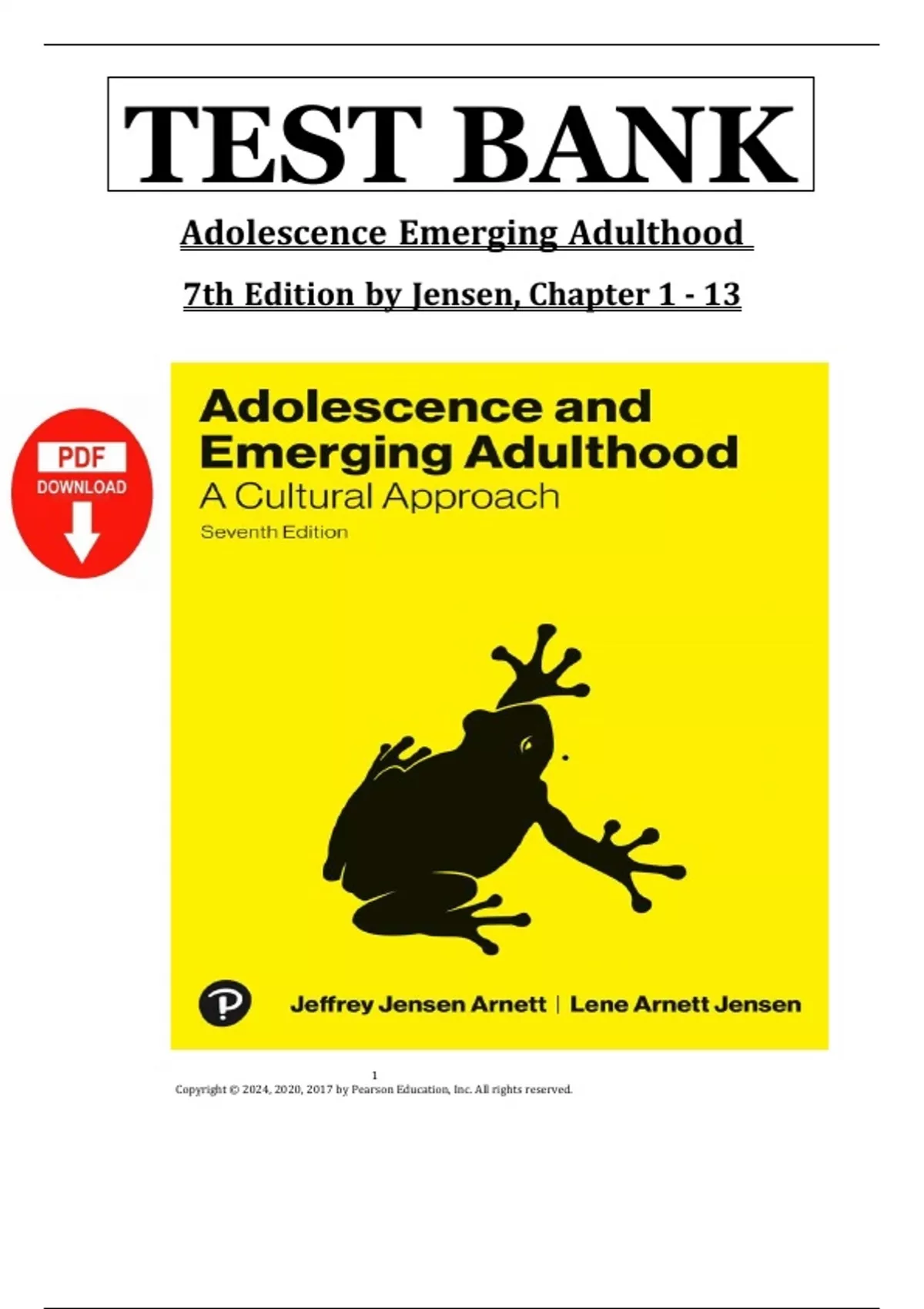 Complete Test Bank for Adolescence and Emerging Adulthood, 7th Edition ...