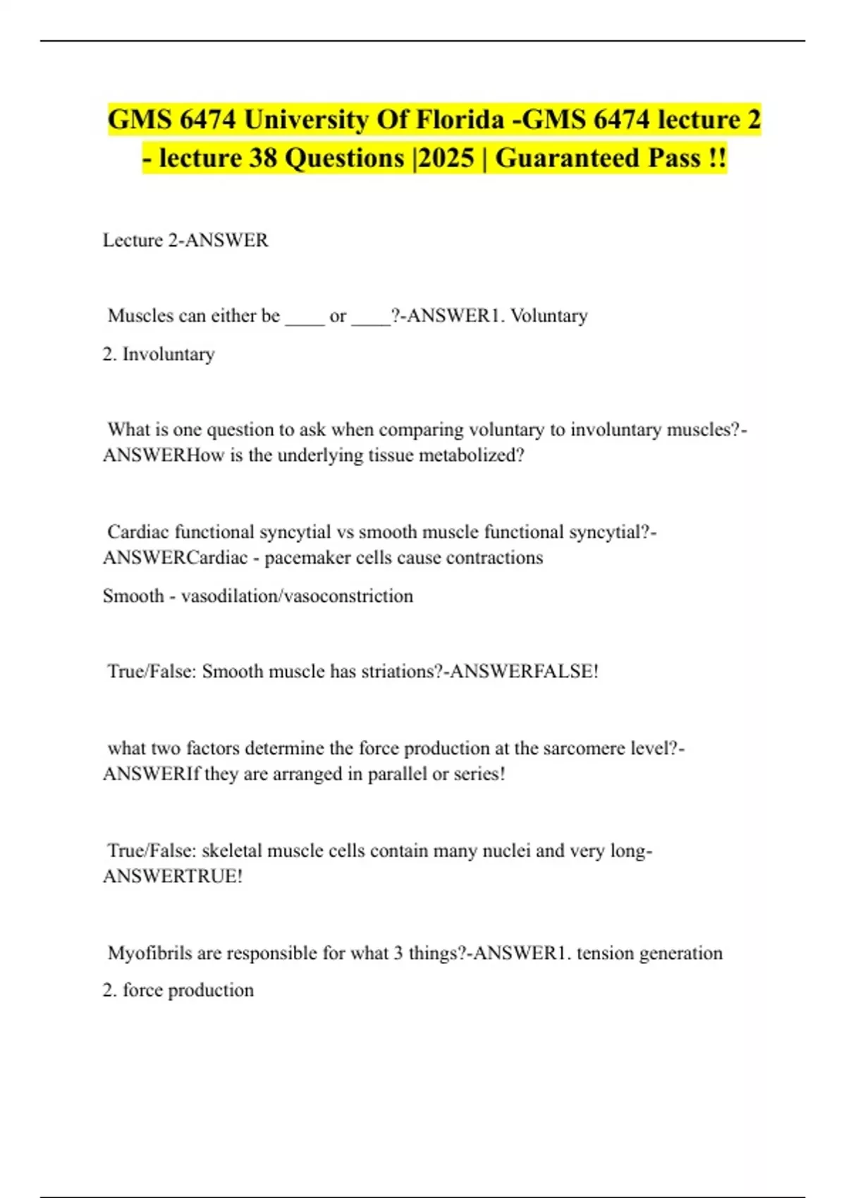 GMS 6474 University Of Florida -GMS 6474 lecture 2 - lecture 38 Questions |2025 | Guaranteed ...