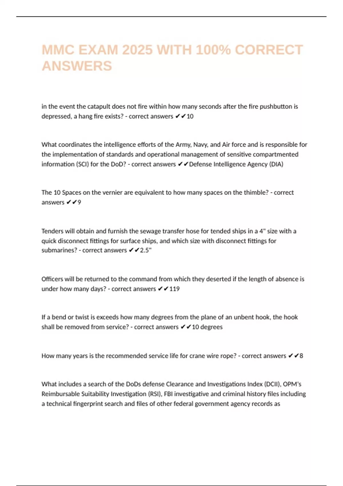 MMC EXAM 2025 WITH 100% CORRECT ANSWERS - MMC EX - Stuvia US