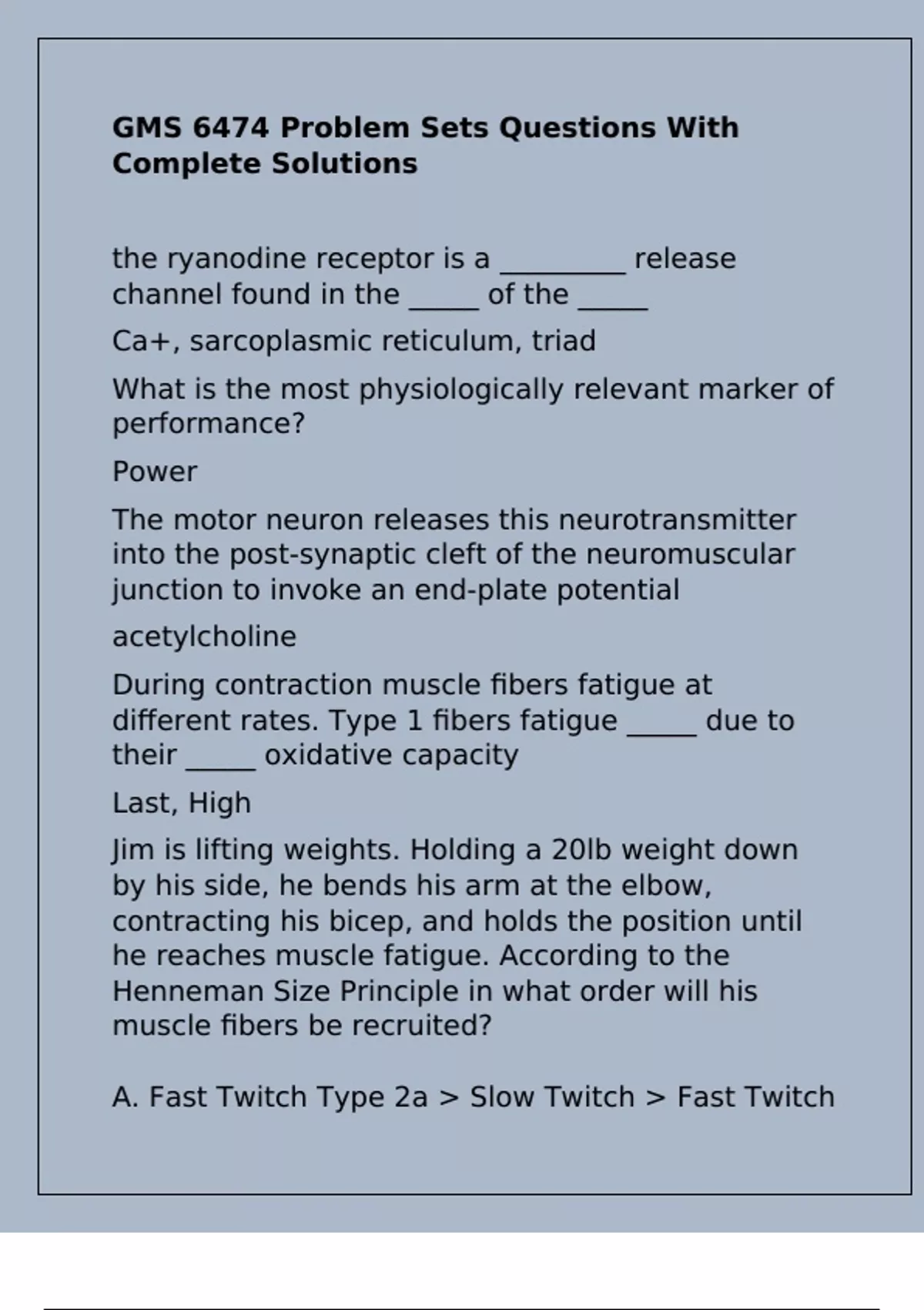 GMS 6474 University Of Florida - GMS 6474 Problem Sets Questions With Complete Solutions - GMS ...
