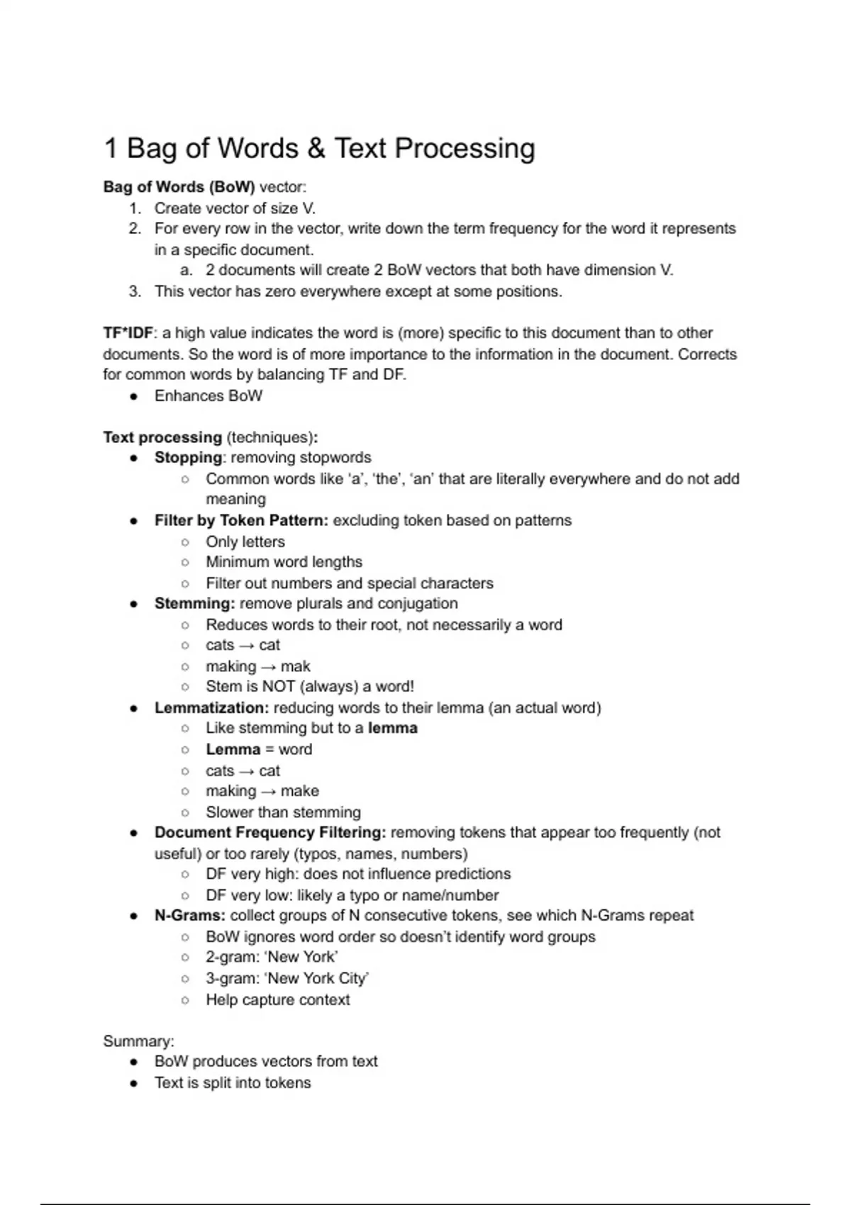 Full Summary Text Retrieval And Mining 6013b0801y Uva Bsc Econometrics And Data Science