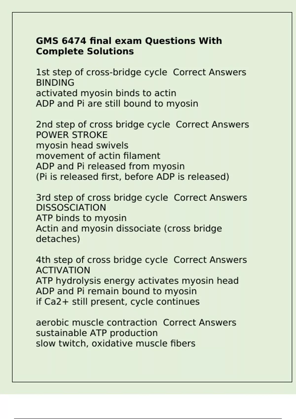 GMS 6474 University Of Florida -GMS 6474 final exam Questions With Complete Solutions - GMS 6474 ...