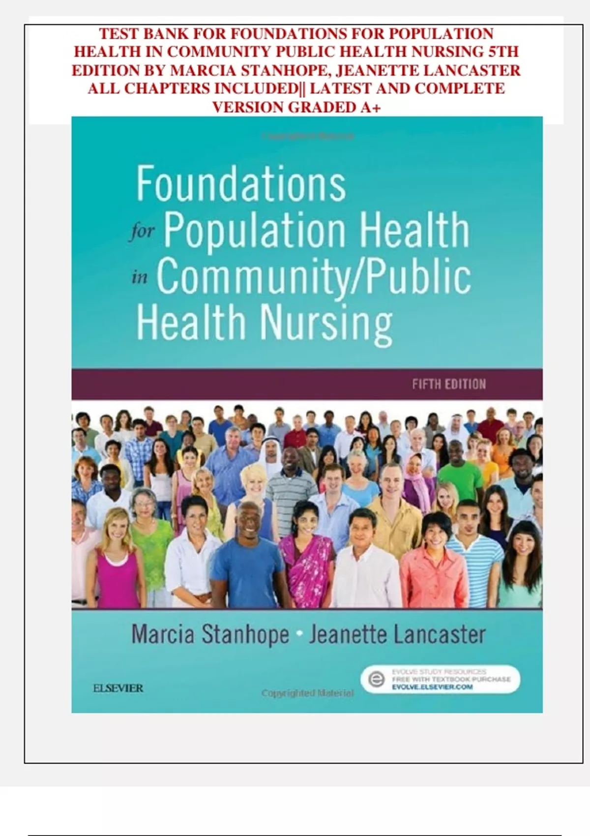 TESTBANK FOR FOUNDATIONS FOR POPULATION HEALTH IN COMMUNITY PUBLIC ...