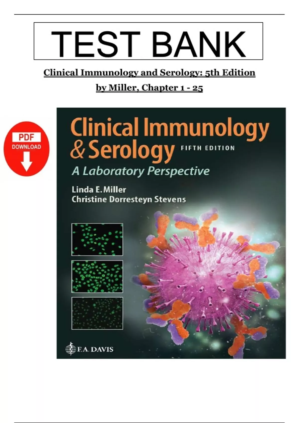 Complete Test Bank for Clinical Immunology and Serology, 5th Edition by ...