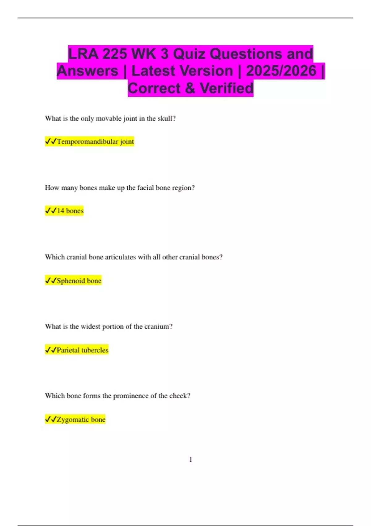 LRA 225 WK 3 Quiz Questions and Answers | Latest Version | 2025/2026 ...