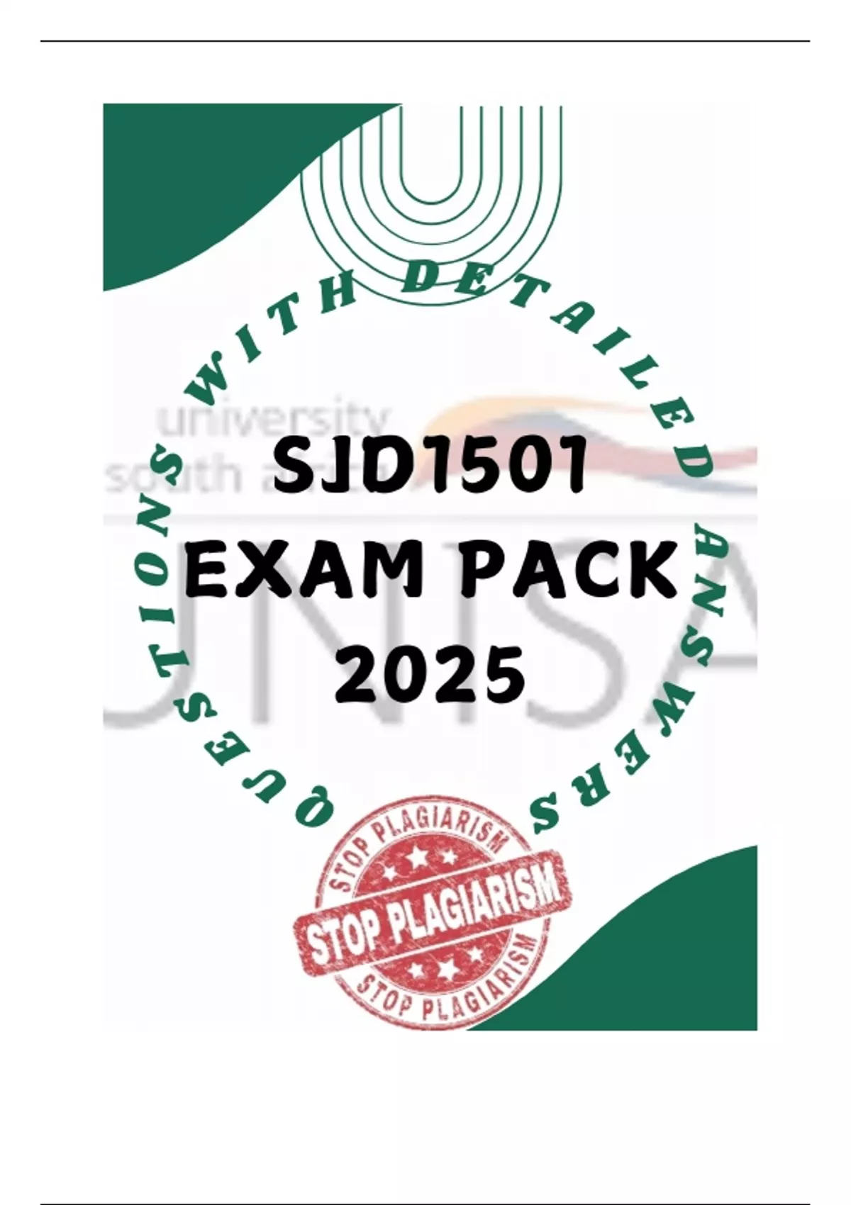 SJD1501 EXAM PACK 2025 - QUESTIONS AND ANSWERS - SJD1501 (SJD1501 ...