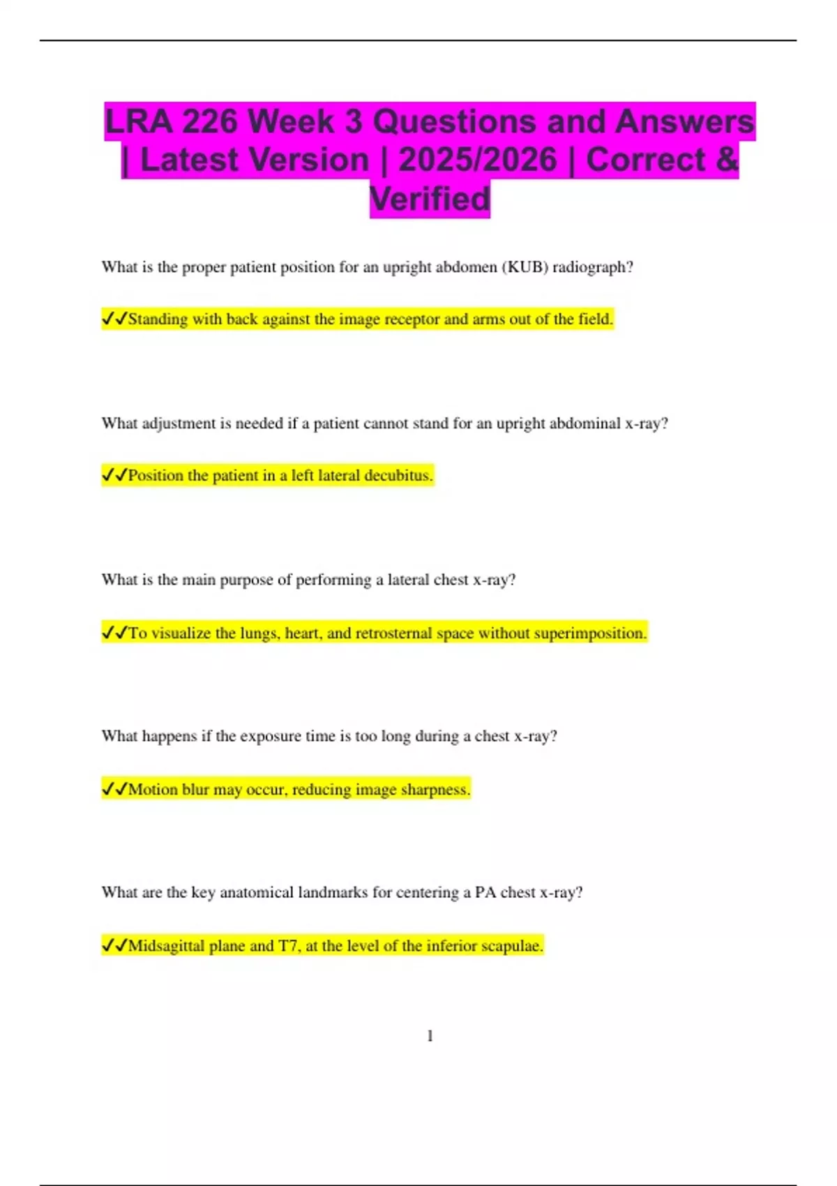 LRA 226 Week 3 Questions and Answers | Latest Version | 2025/2026 ...