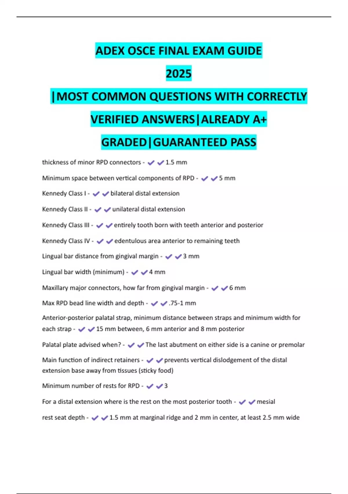 OSCE EXAM GUIDE 2025 PACKAGE - Stuvia US