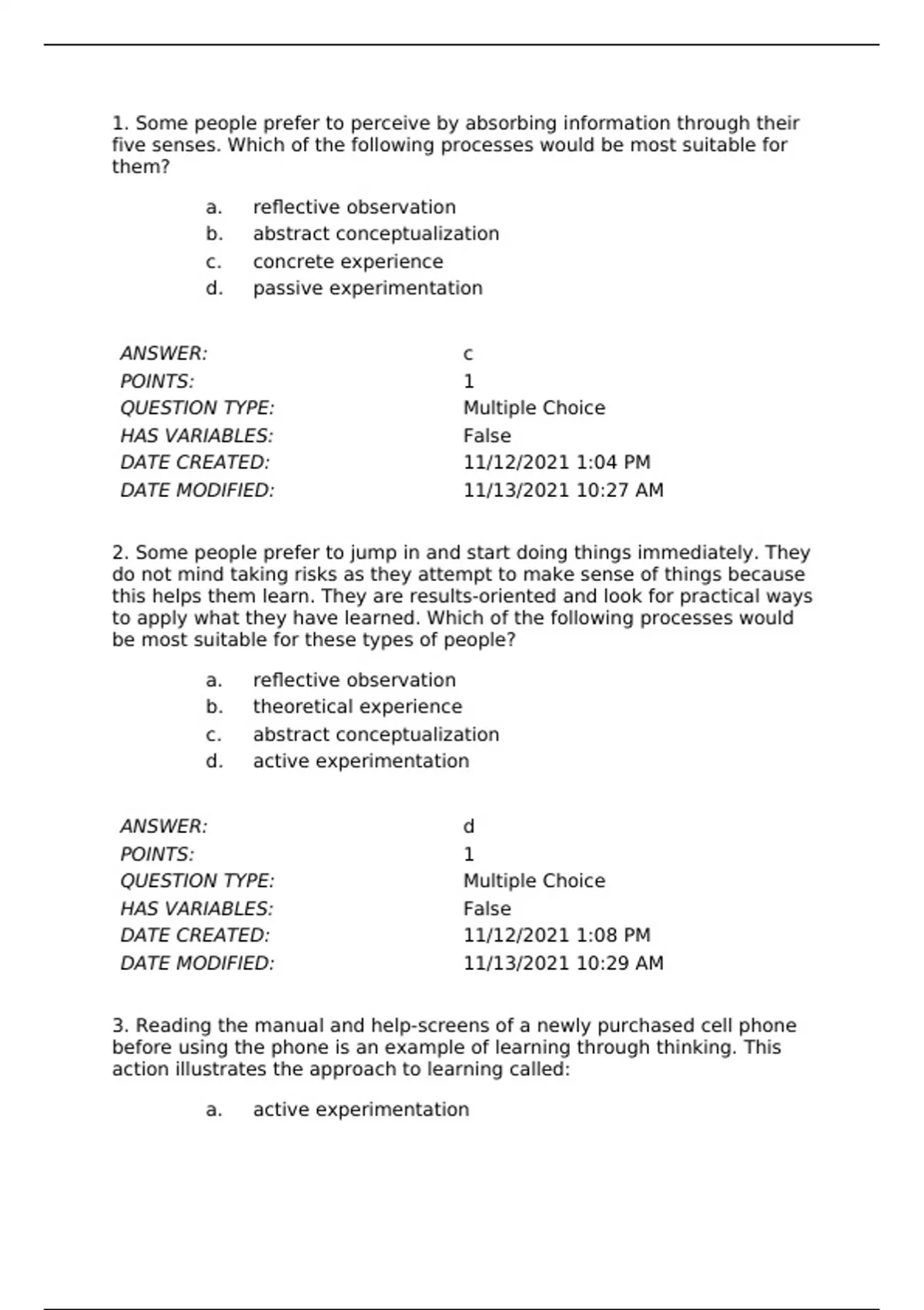 Test bank, quizzes: Becoming a Master Student Making the Career ...