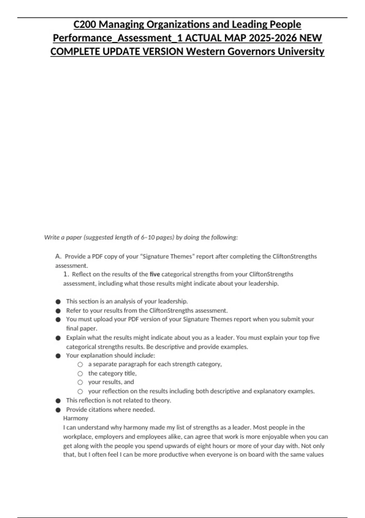 C200 Managing Organizations and Leading People Performance_Assessment_1 ...