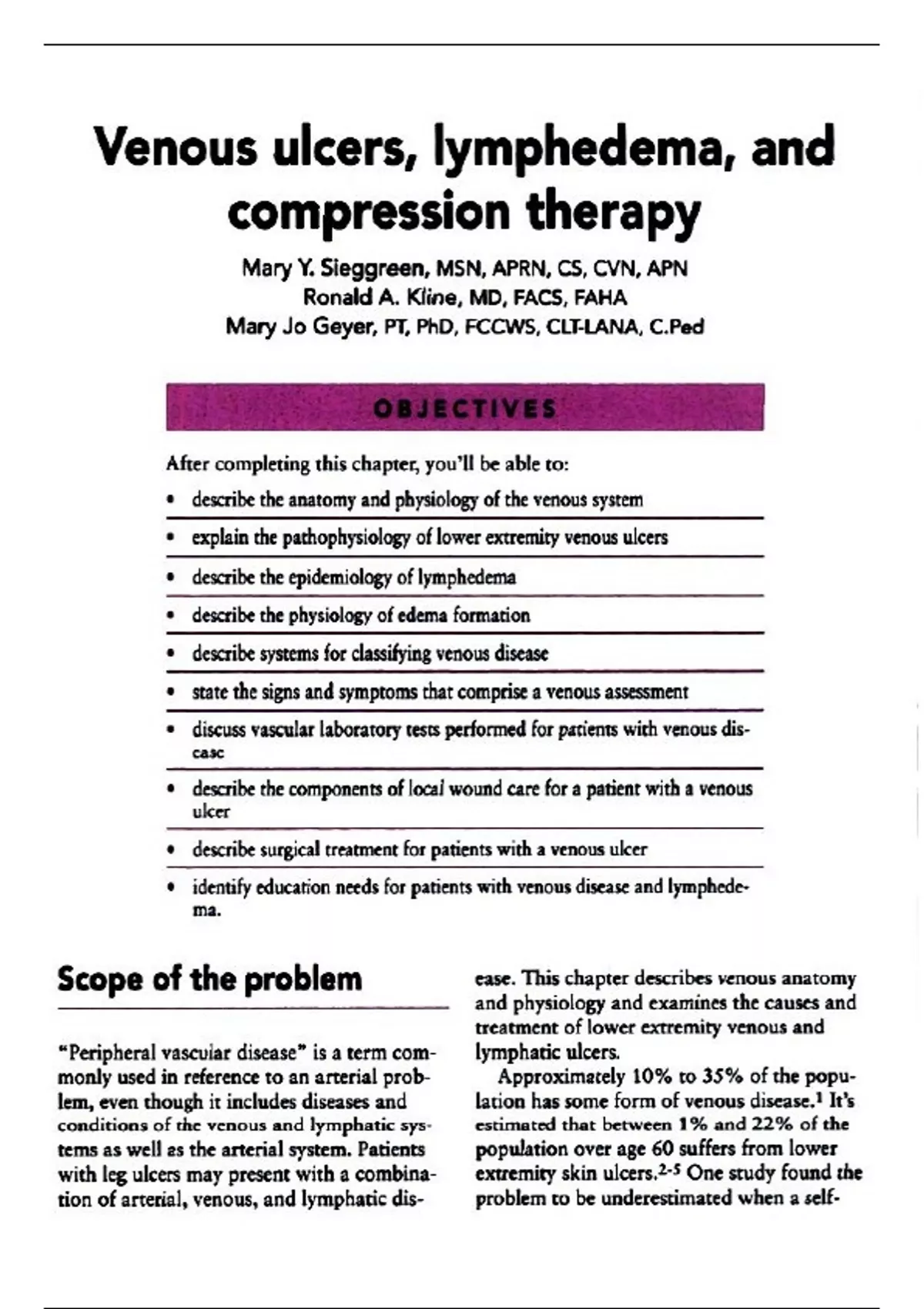 Lymph ulcer and management - Physio books (VEN320) - Stuvia US