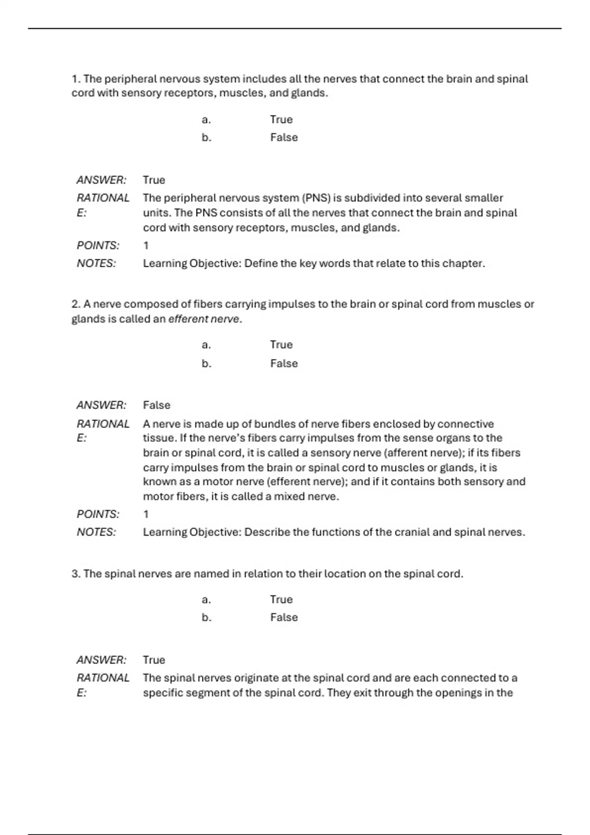 Test Bank, exams: Body Structures and Functions,Scott, - 14e - (2025 ...