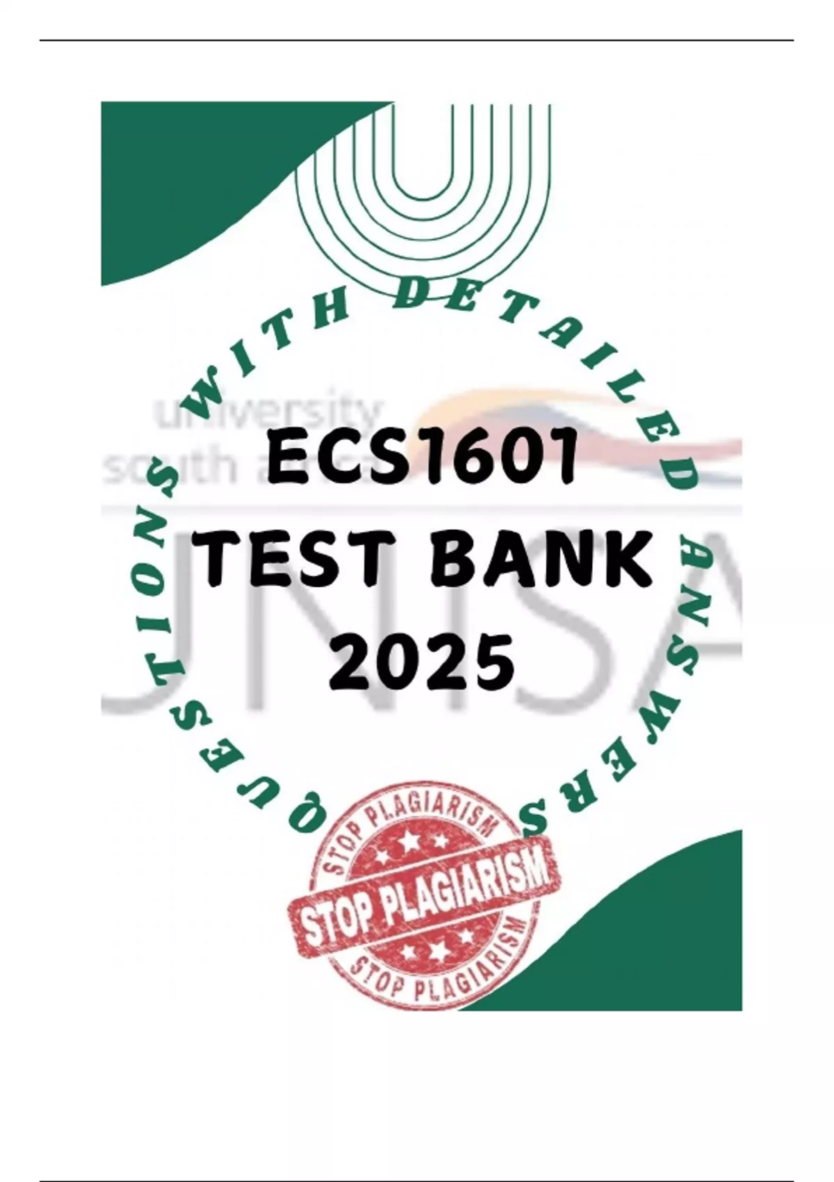 ECS1601 TEST BANK 2025 - QUESTIONS AND ANSWERS - Economics IB (ECS1601 ...
