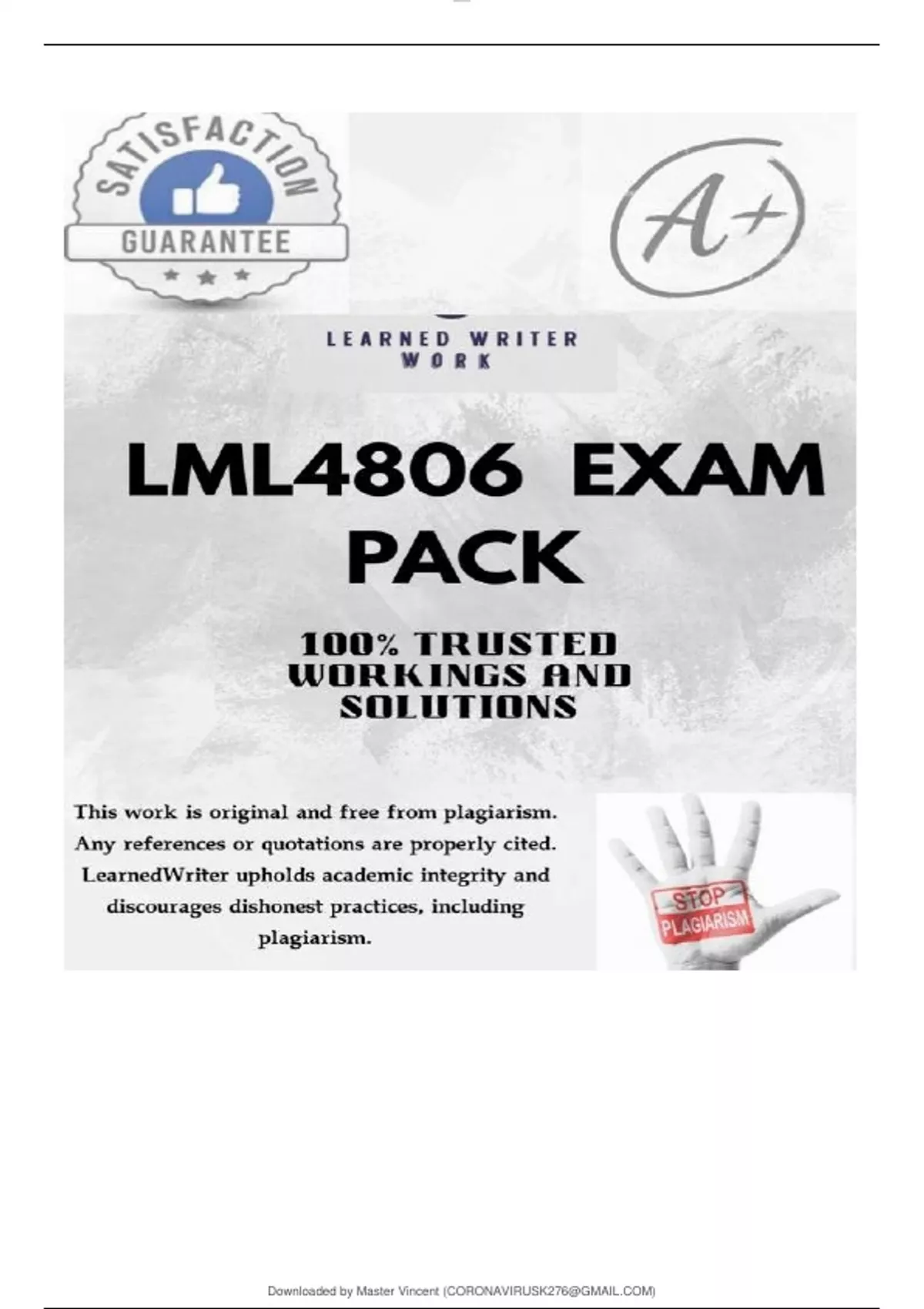LML4806 EXAM PACK 2025[DETAILED QUESTIONS AND ANSWERS] - LML4806 ...