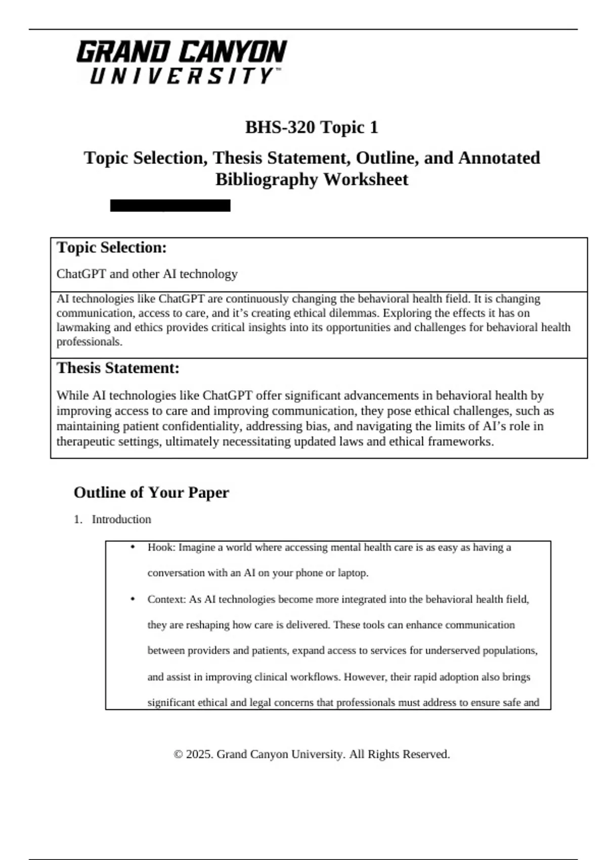 BHS 320 Topic 1 Assessment; Technology and Behavioral Health Research ...
