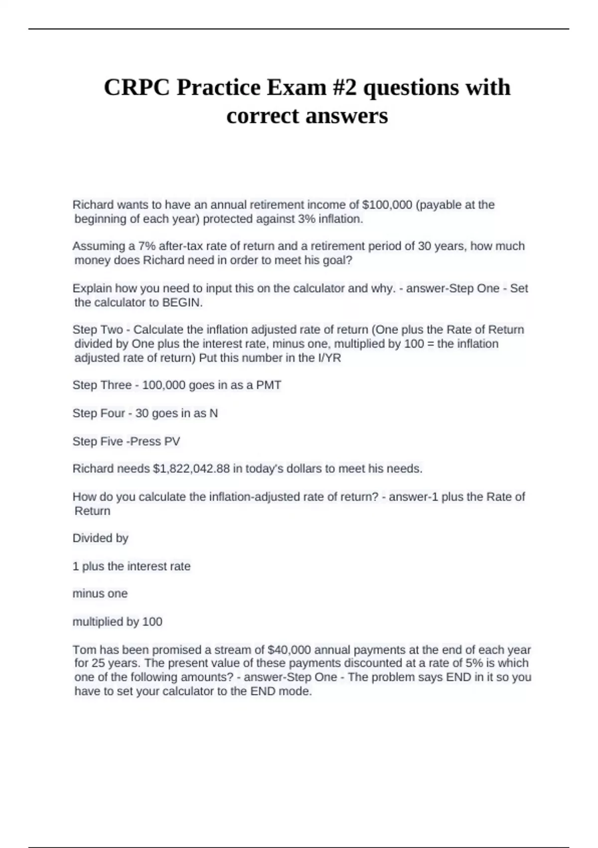 Crpc Practice Exam Questions With Correct Answers Crpc Practice Stuvia Us