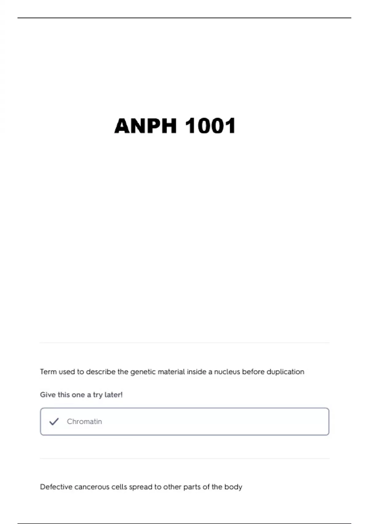 ANPH 1001 CHAPTER 4 CELLULAR METABOLISM AND REPRODUCTION MITOSIS AND ...
