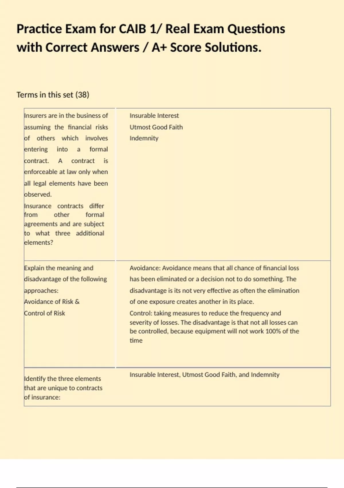 Practice Exam for CAIB 1/ Real Exam Questions with Correct Answers / A+ ...