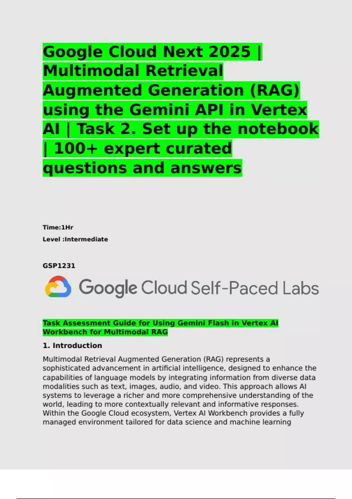 Google Cloud Next 2025 | Multimodal Retrieval Augmented Generation (RAG) using the Gemini API in ...