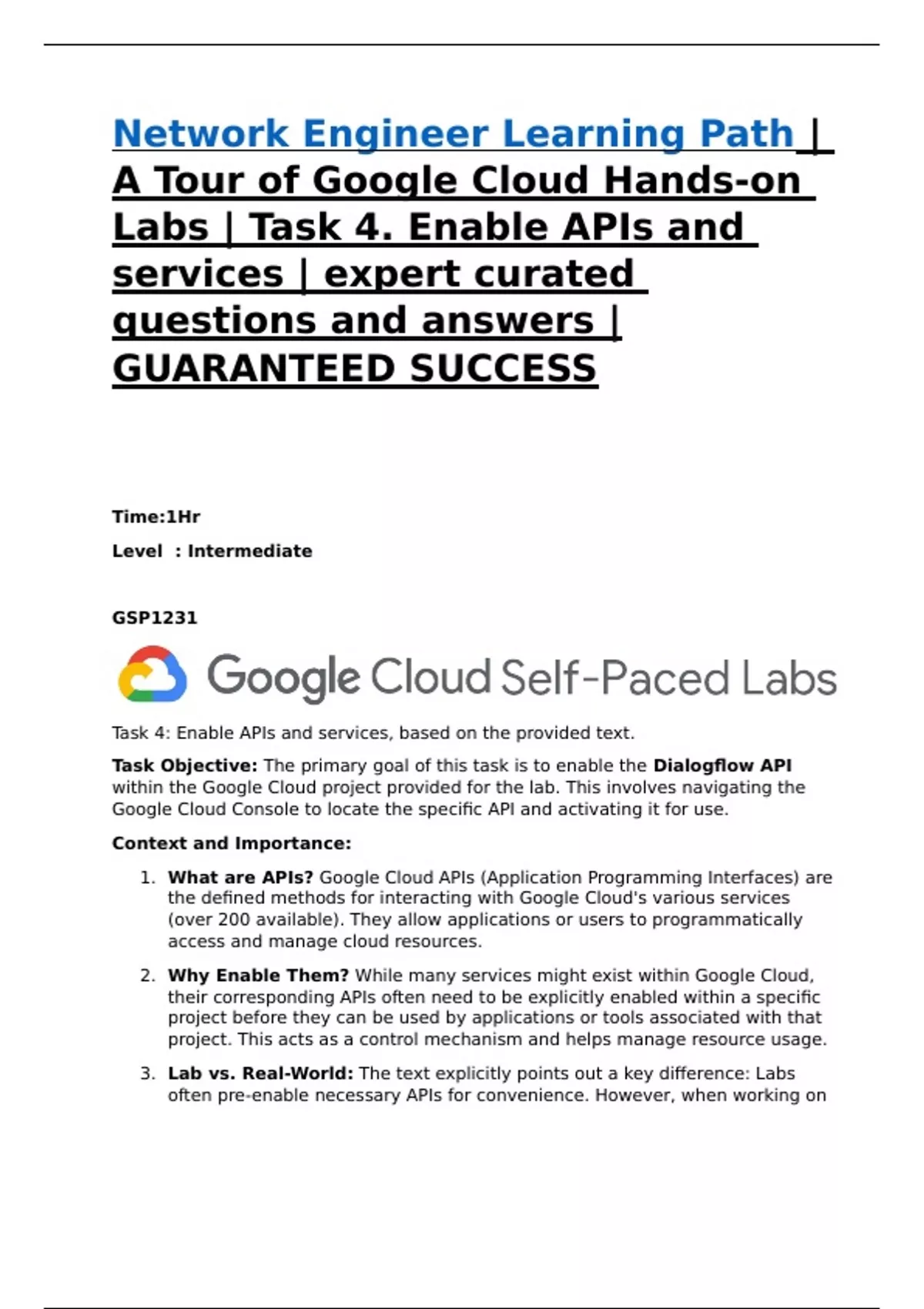 Network Engineer Learning Path | A Tour of Google Cloud Hands-on Labs ...