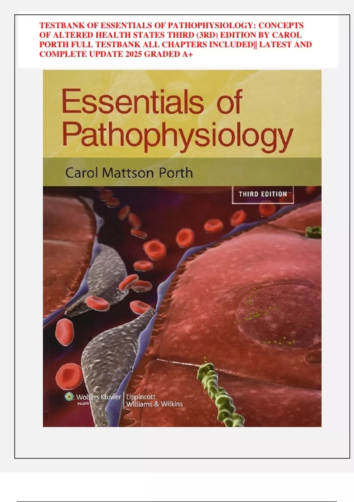 TESTBANK FOR ESSENTIALS OF PATHOPHYSIOLOGY: CONCEPTS OF ALTERED HEALTH ...
