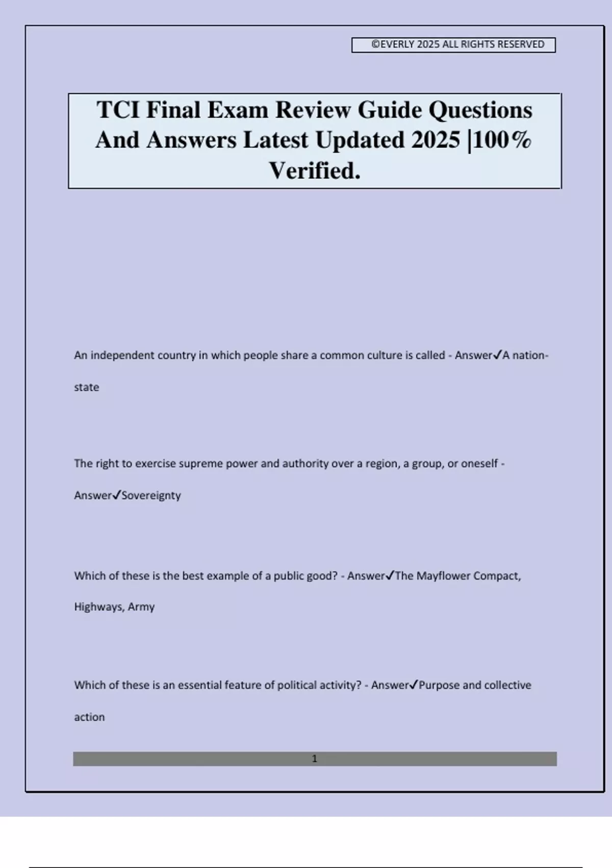 TCI Final Exam Review Guide Questions And Answers Latest Updated 2025 ...
