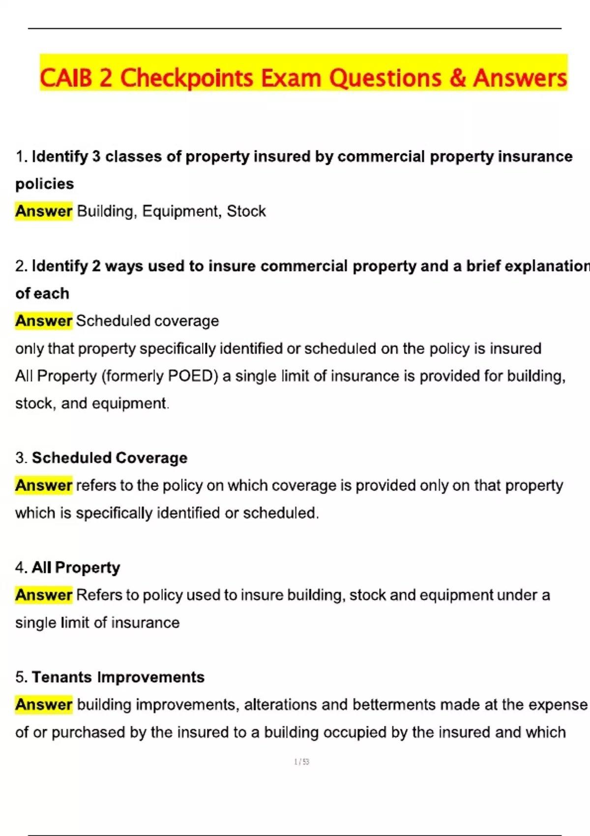 CAIB 2 - Checkpoints 2025 Actual with Questions & Answers (Latest 2025 ...