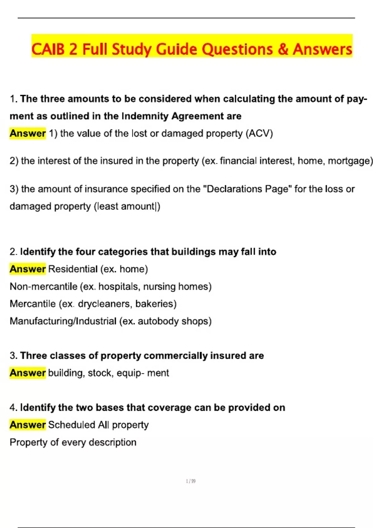 CAIB 2 Full Study Guide 2025 Actual with Questions & Answers (Latest ...