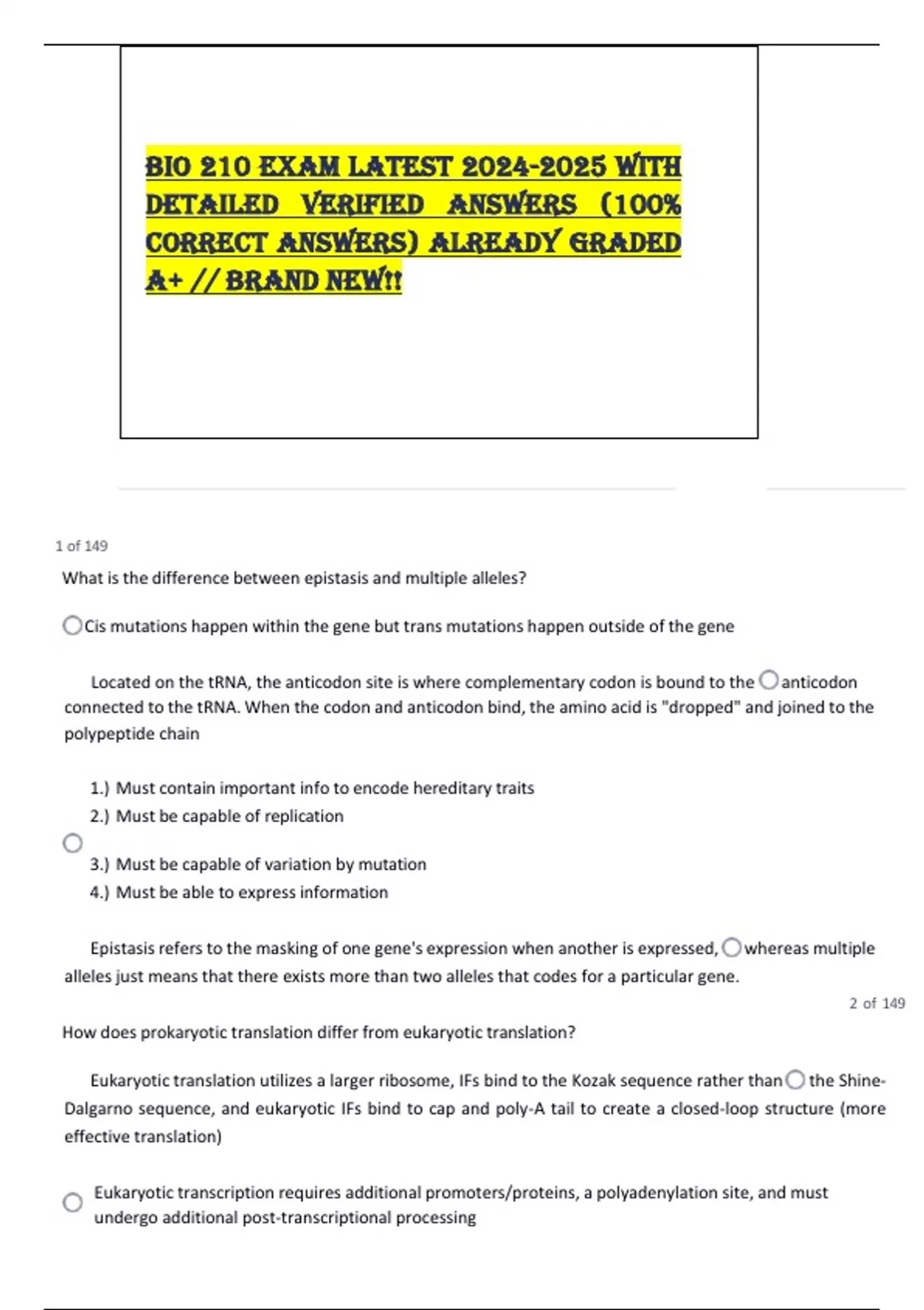 STUDY BUNDLE BIO 210 EXAM // BIO 210 LAB QUIZ 5, NERVOUS SYSTEM|/ BIO ...