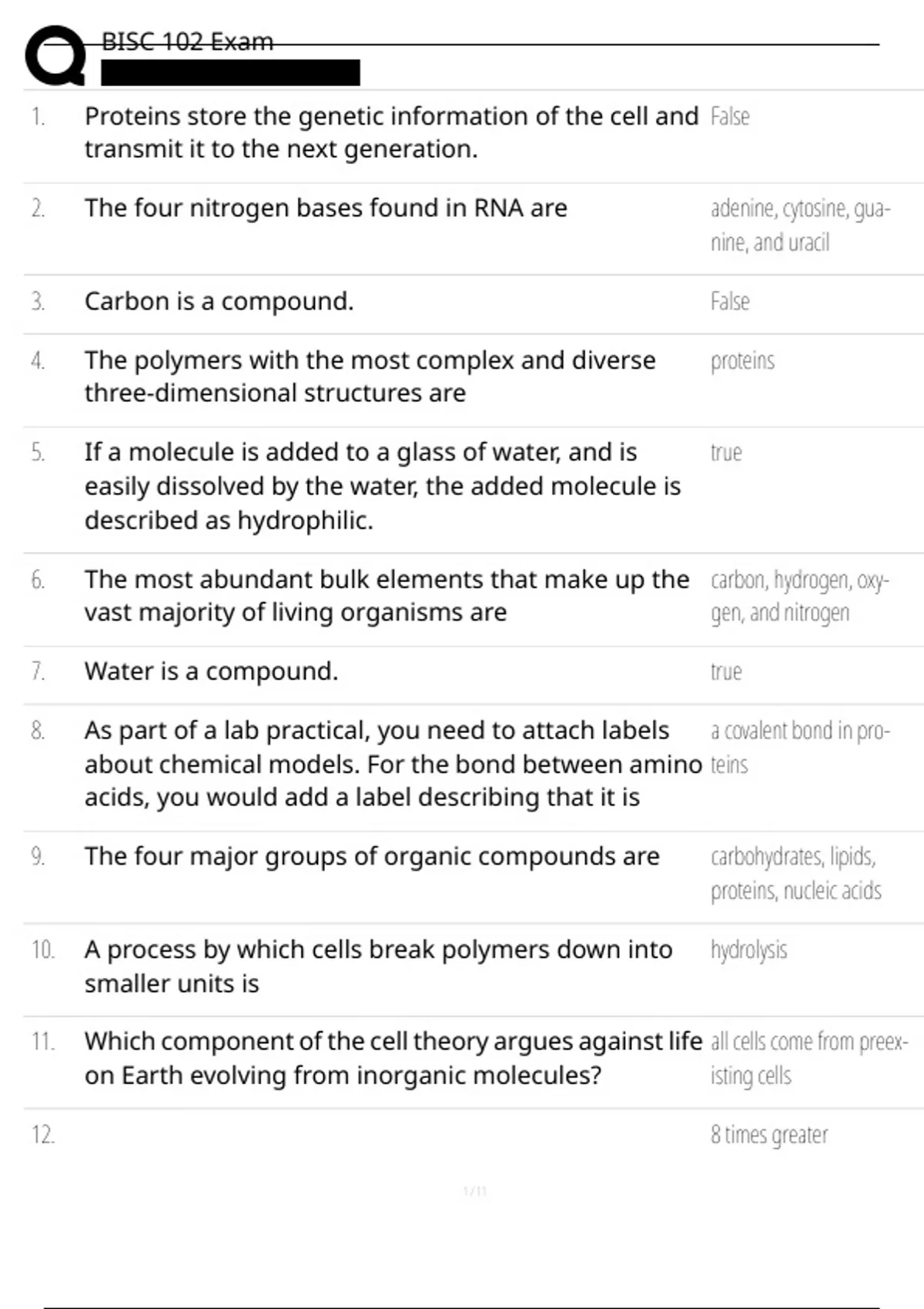 BISC 102 Exam 2025 Actual exam (Testing Real Exam Questions)and ...