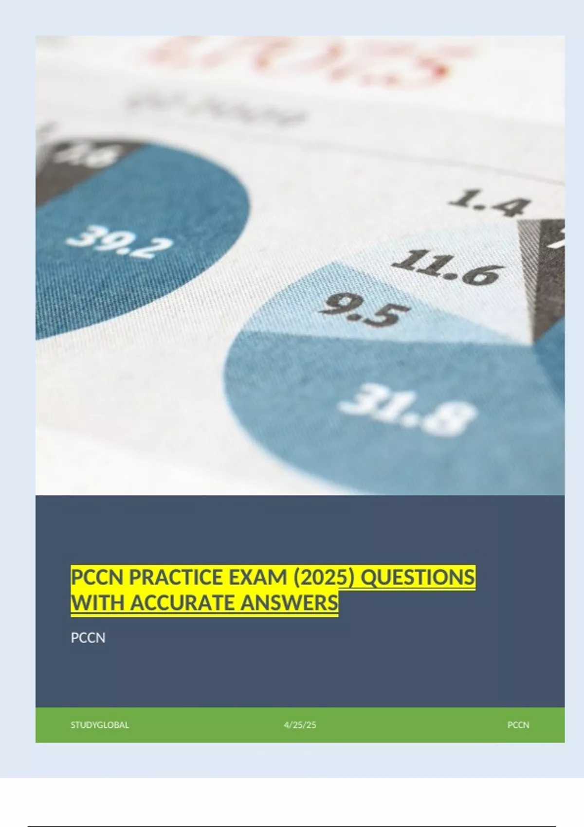 2025/2026 PCCN PRACTICE EXAM (2025) QUESTIONS WITH ACCURATE ANSWERS ...
