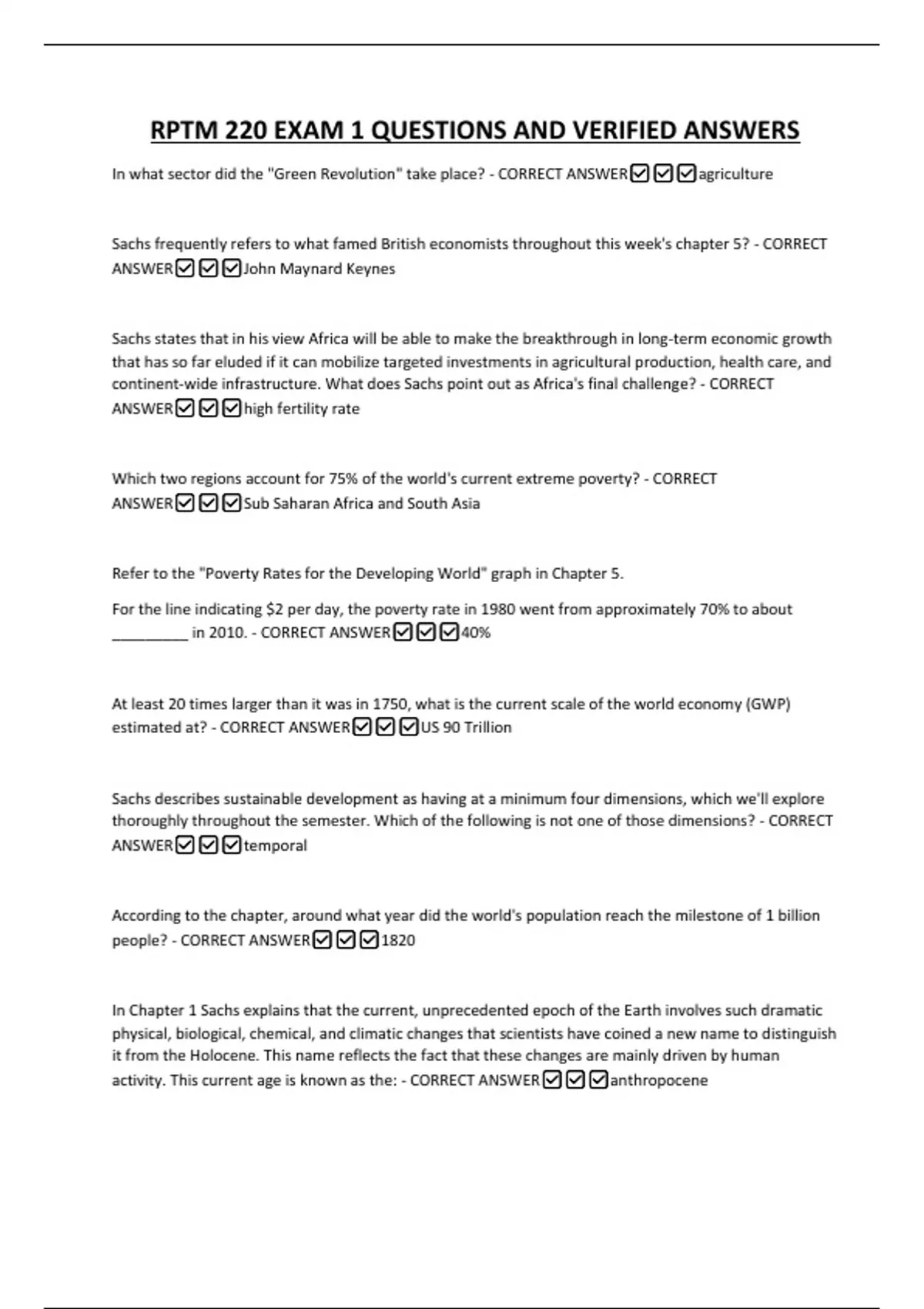 RPTM 220 EXAM 1 QUESTIONS AND VERIFIED ANSWERS - RPTM 220 - Stuvia US