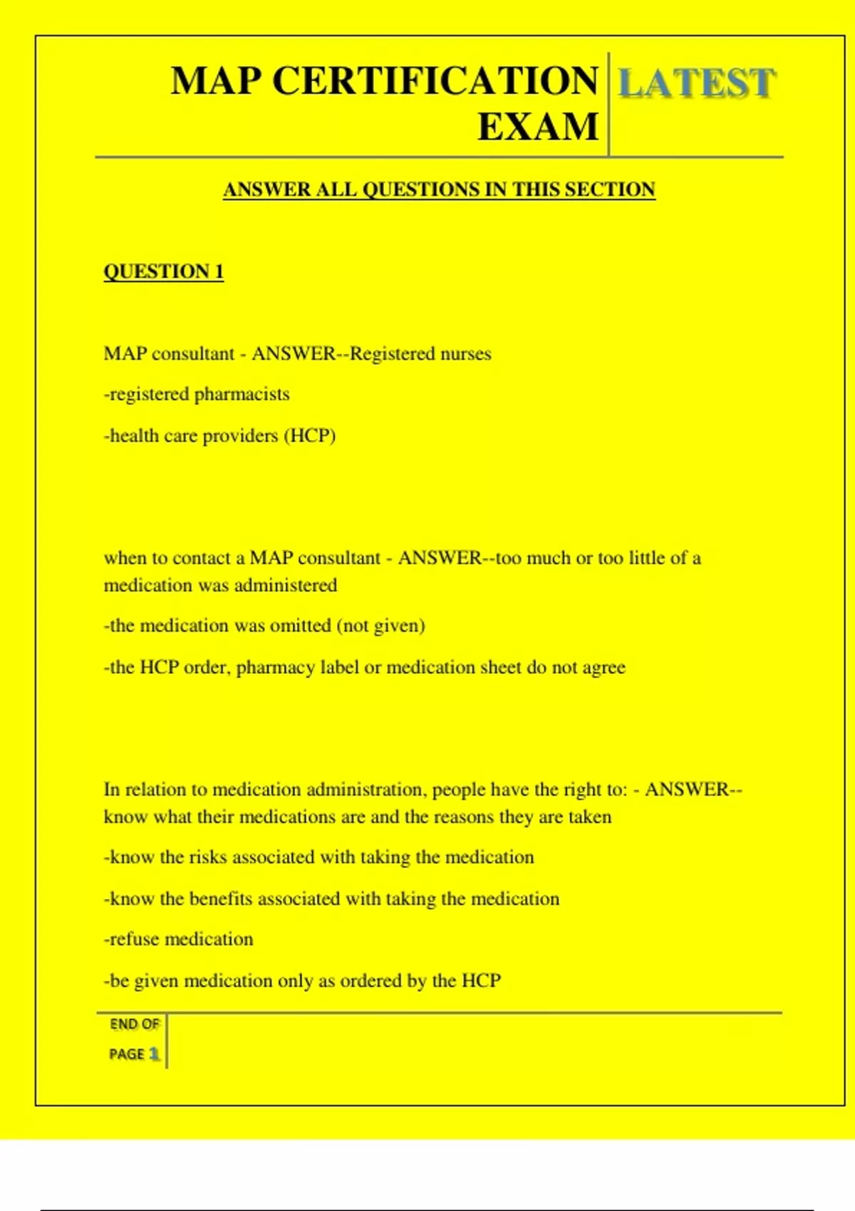 MAP CERTIFICATION EXAM QUESTIONS AND ANSWERS 2025 - MAP CERTIFICATION ...