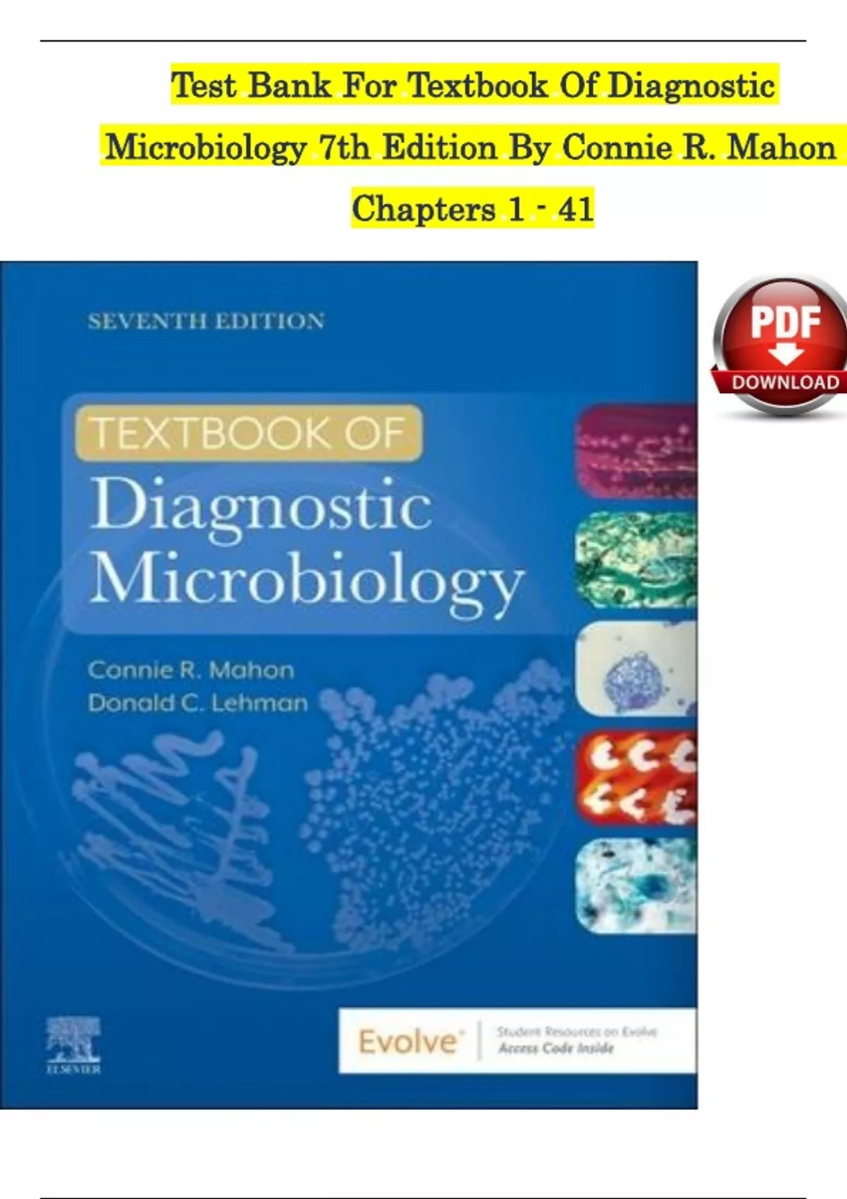 TEST BANK For Textbook Of Diagnostic Microbiology, 7th Edition By ...