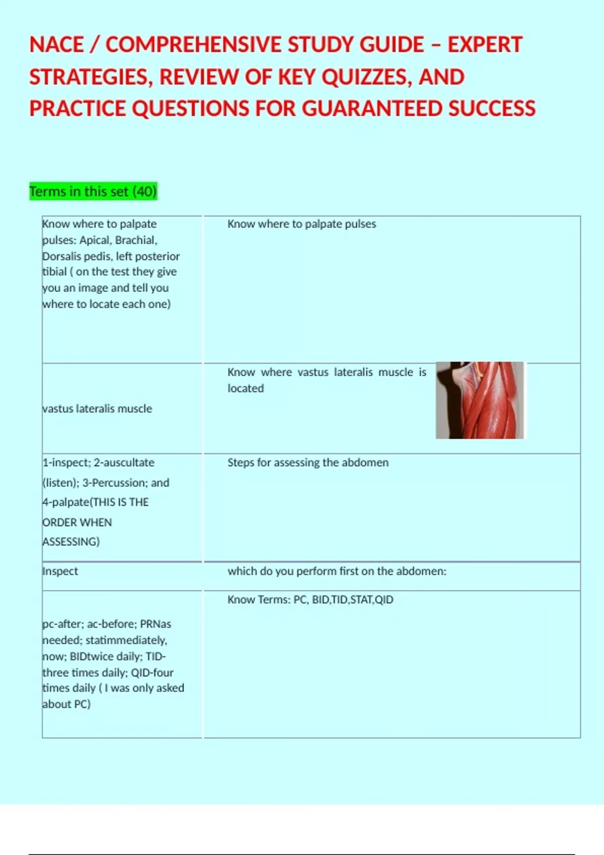 NACE CIP STUDY GUIDE EXAM QUESTION & ANSWERS / 2025/2026 - Stuvia US