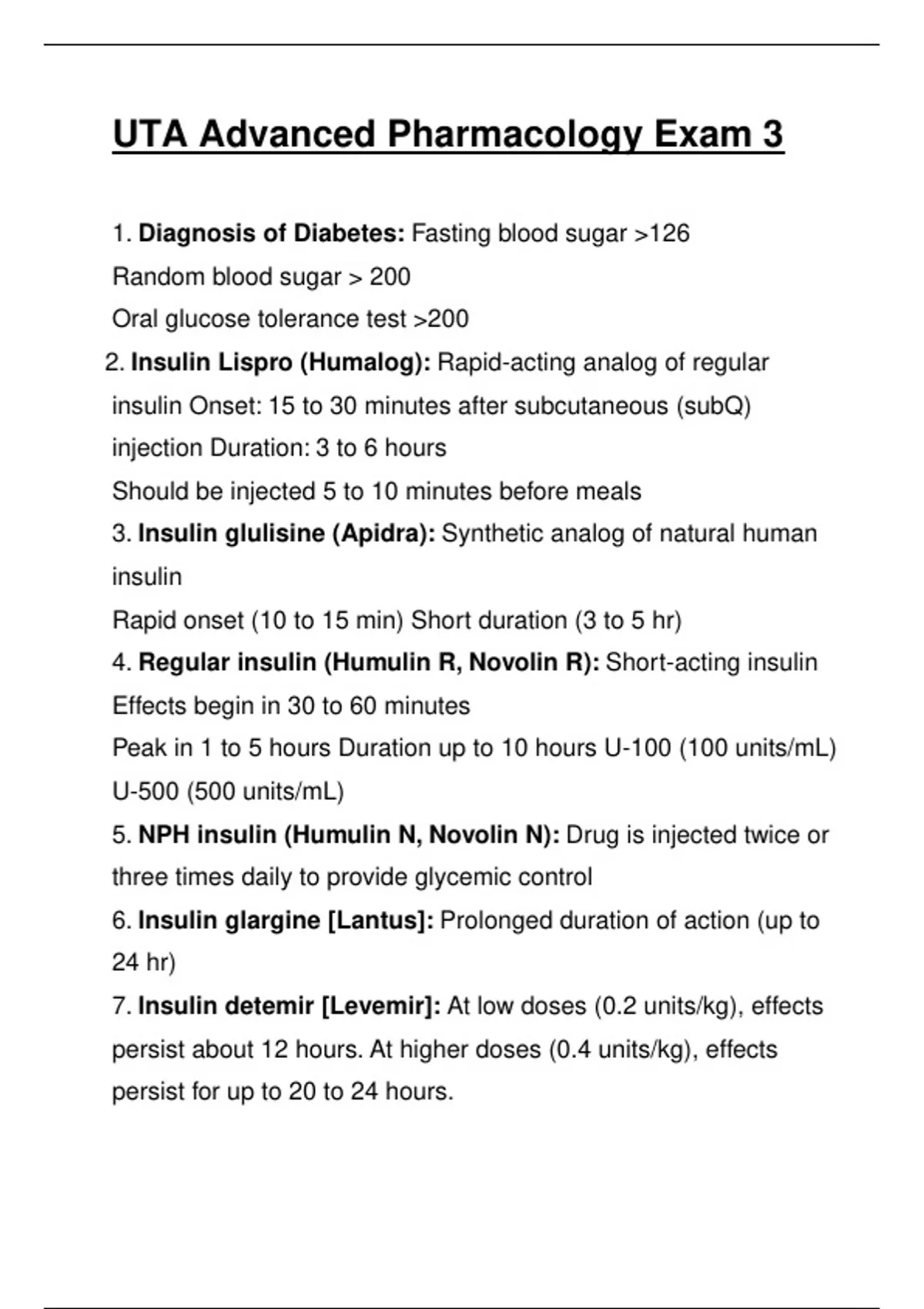2025 UTA Advanced Pharmacology Exam 3 - NURSING - Stuvia US