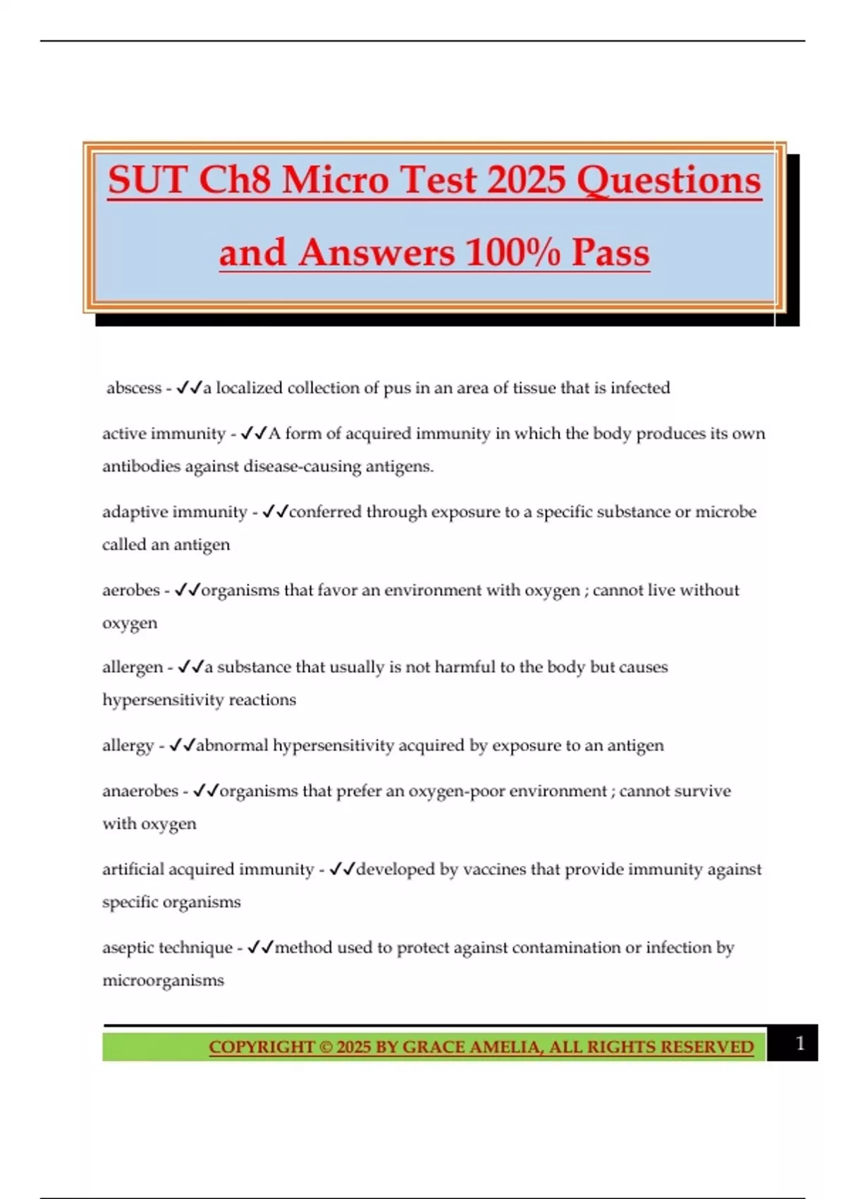 SUT Ch8 Micro Test 2025 Questions and Answers 100% Pass - Sut Jhally ...