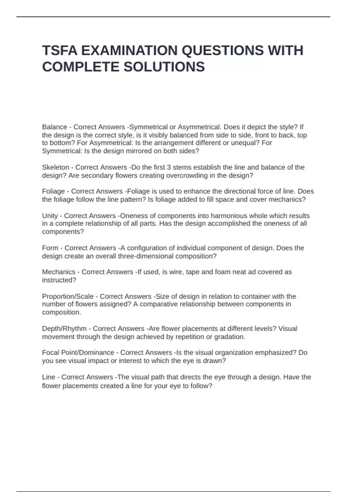 TSFA EXAMINATION QUESTIONS WITH COMPLETE SOLUTIONS - TSFA - Stuvia UK