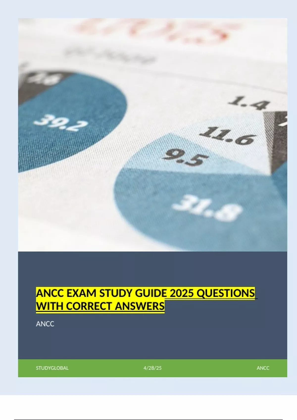 ANCC EXAM STUDY GUIDE 2025 QUESTIONS WITH CORRECT ANSWERS - ANCC ...
