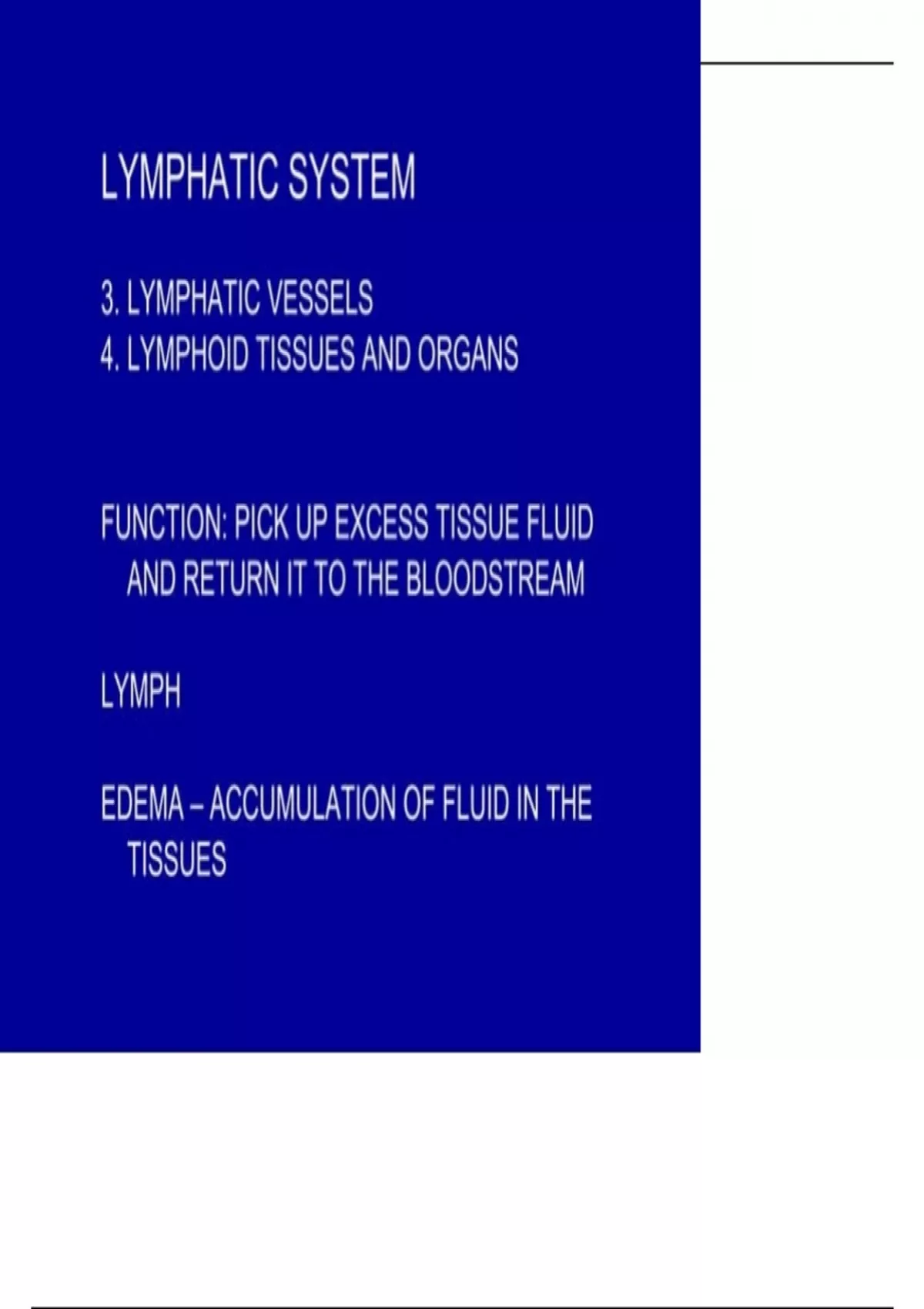 Summary LYMPHATIC SYSTEM - LYMPHATIC SYSTEM - Stuvia US
