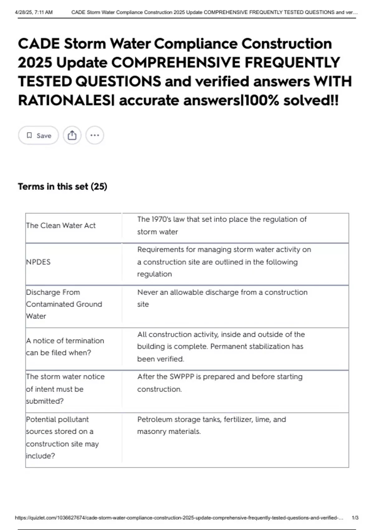 CADE Storm Water Compliance Construction 2025 Update COMPREHENSIVE ...