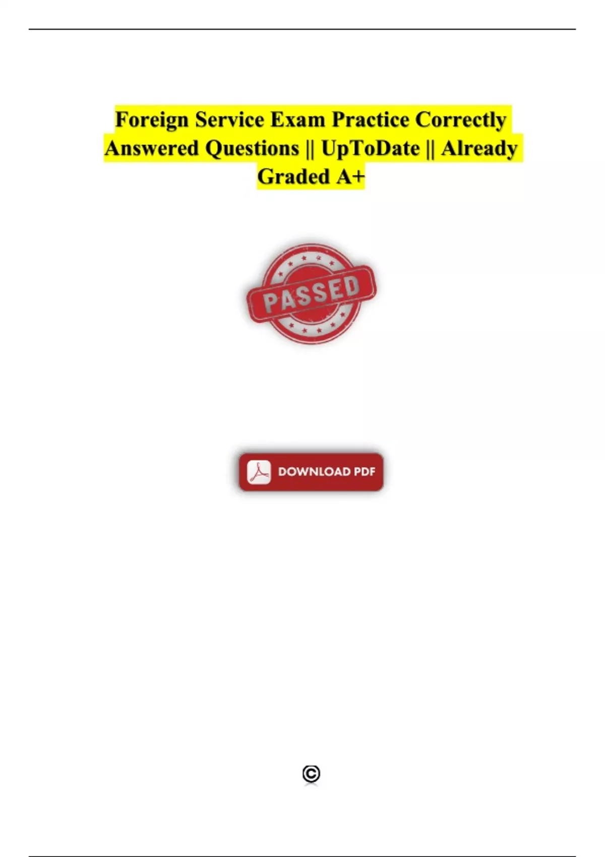 Foreign Service Exam Practice Correctly Answered Questions || UpToDate ...